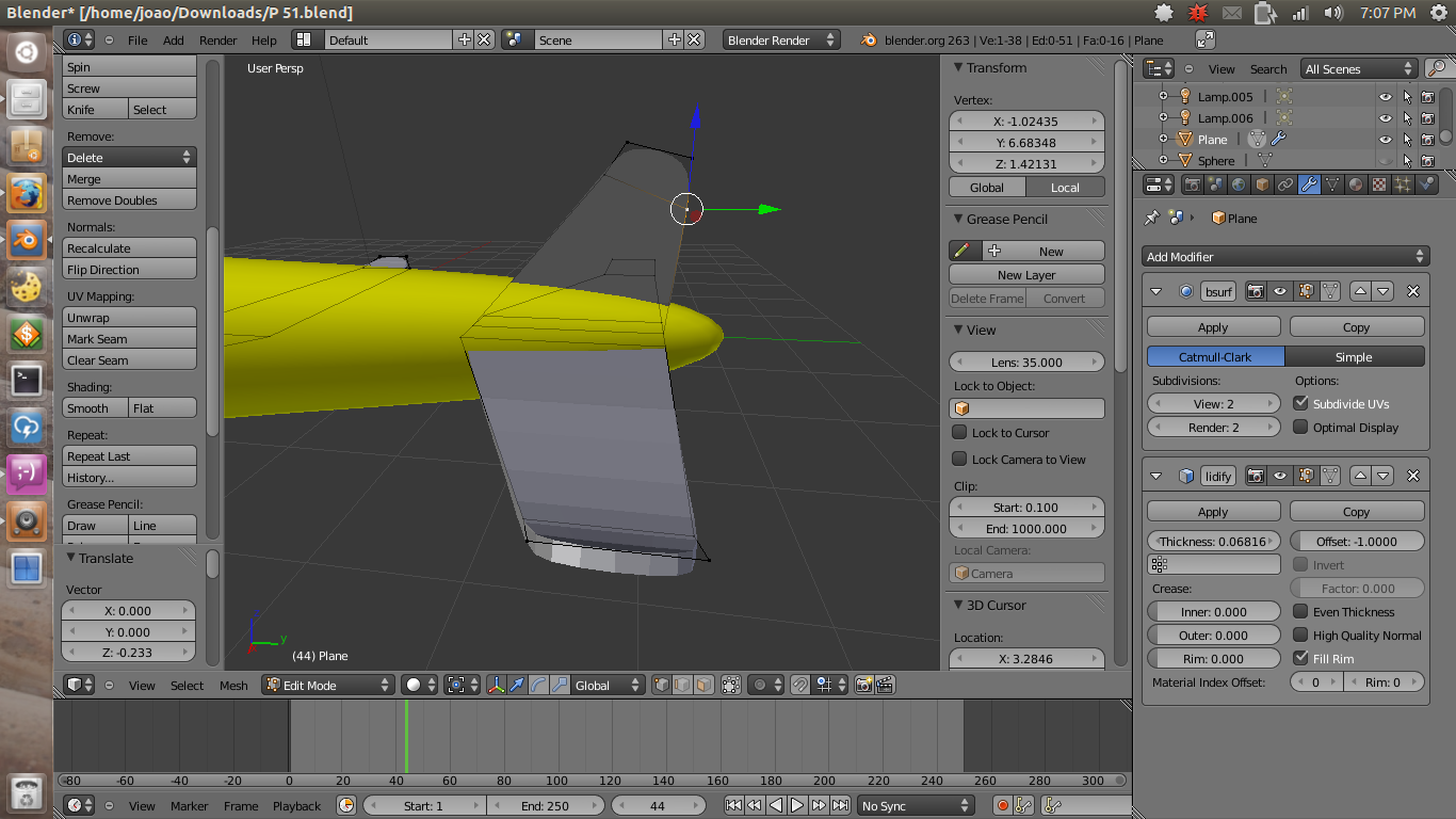 Modelling in Blender: Airplane Part 1 : 8 Steps - Instructables