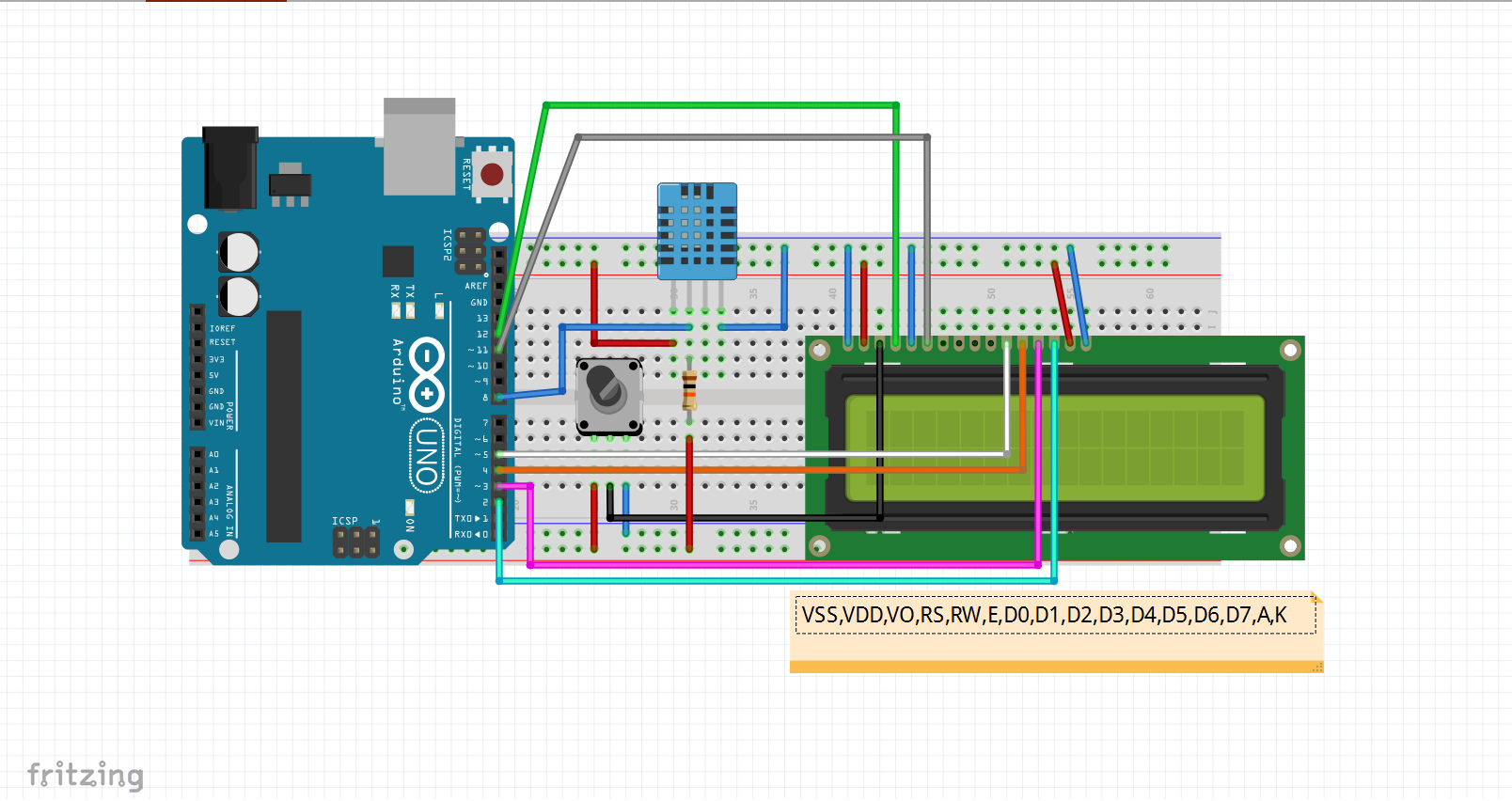 Thermometer With Animation (16x2 LCD and Arduino) - Instructables