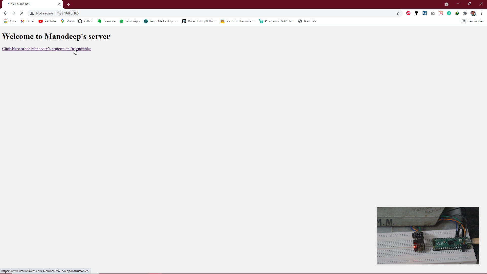 Webserver Using Pi Pico and ESP01 : 3 Steps - Instructables