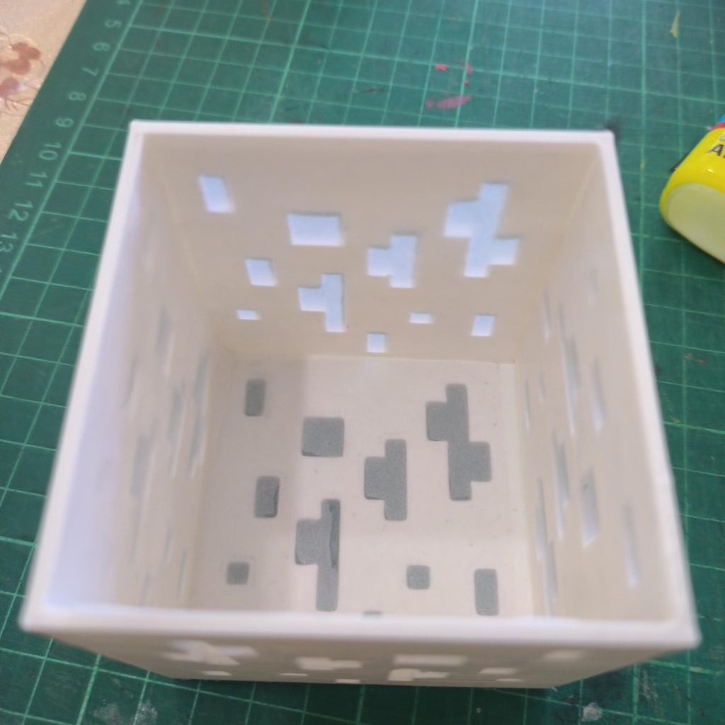 Minecraft Diamond Ore Lamp 3 Steps With Pictures Instructables