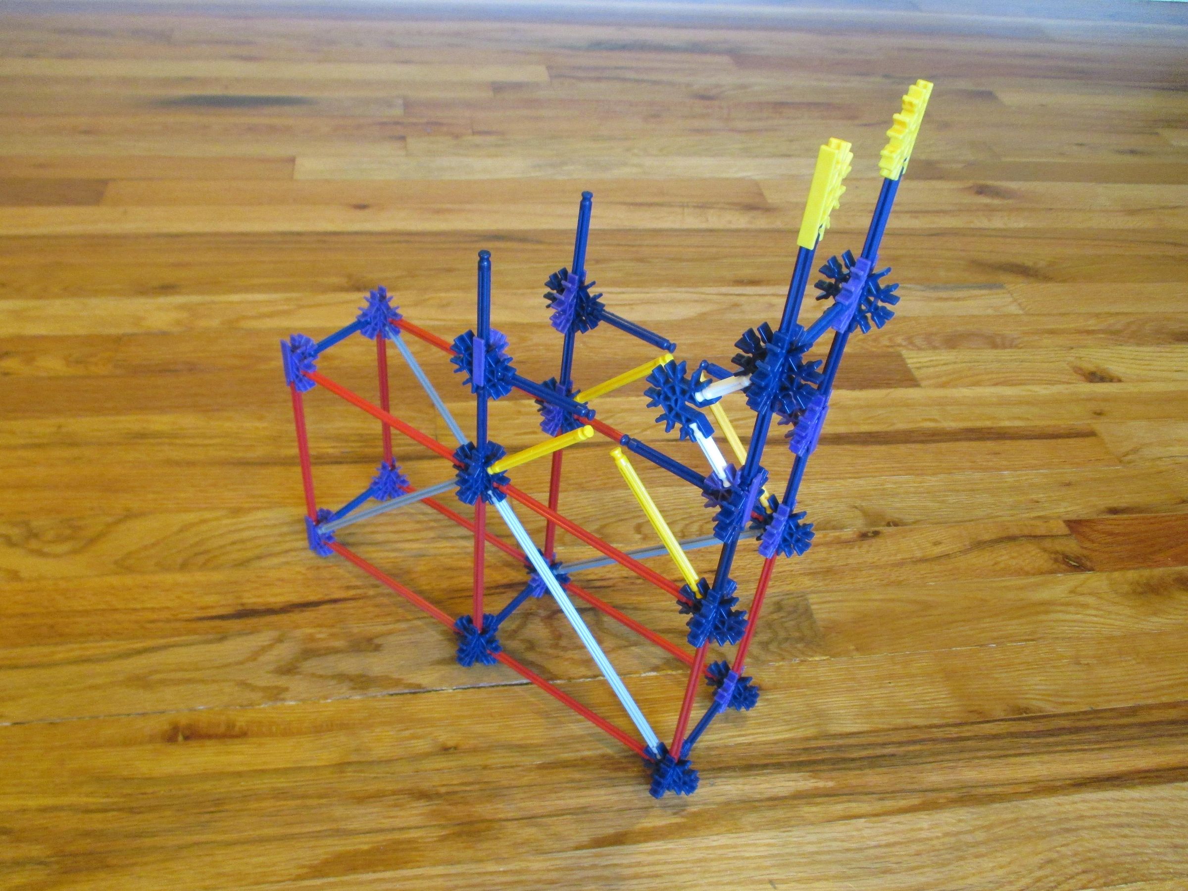 Rollercoaster Push Lift: a K'nex Ball Machine Lift : 8 Steps ...