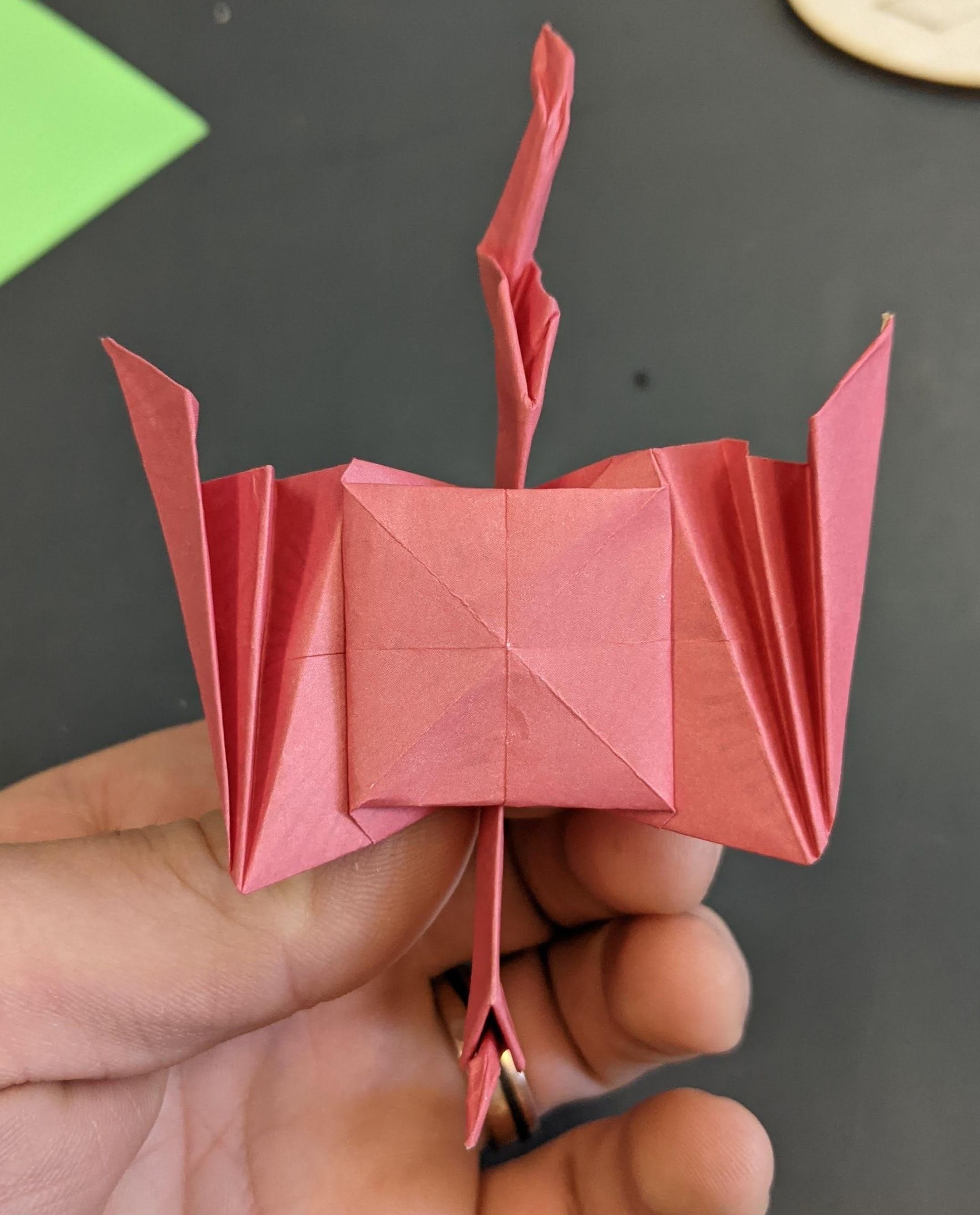 Origami Dragon From Traditional Crane Base : 9 Steps (with Pictures ...