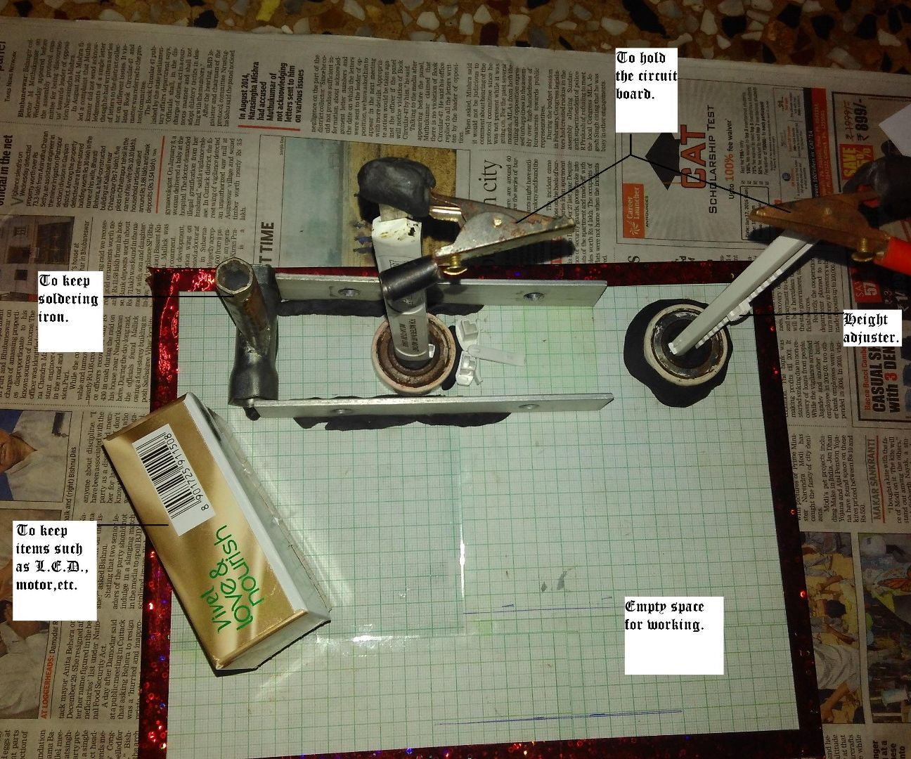 Homemade Height and Distance Adjustable Helping Hands + Other Features ...