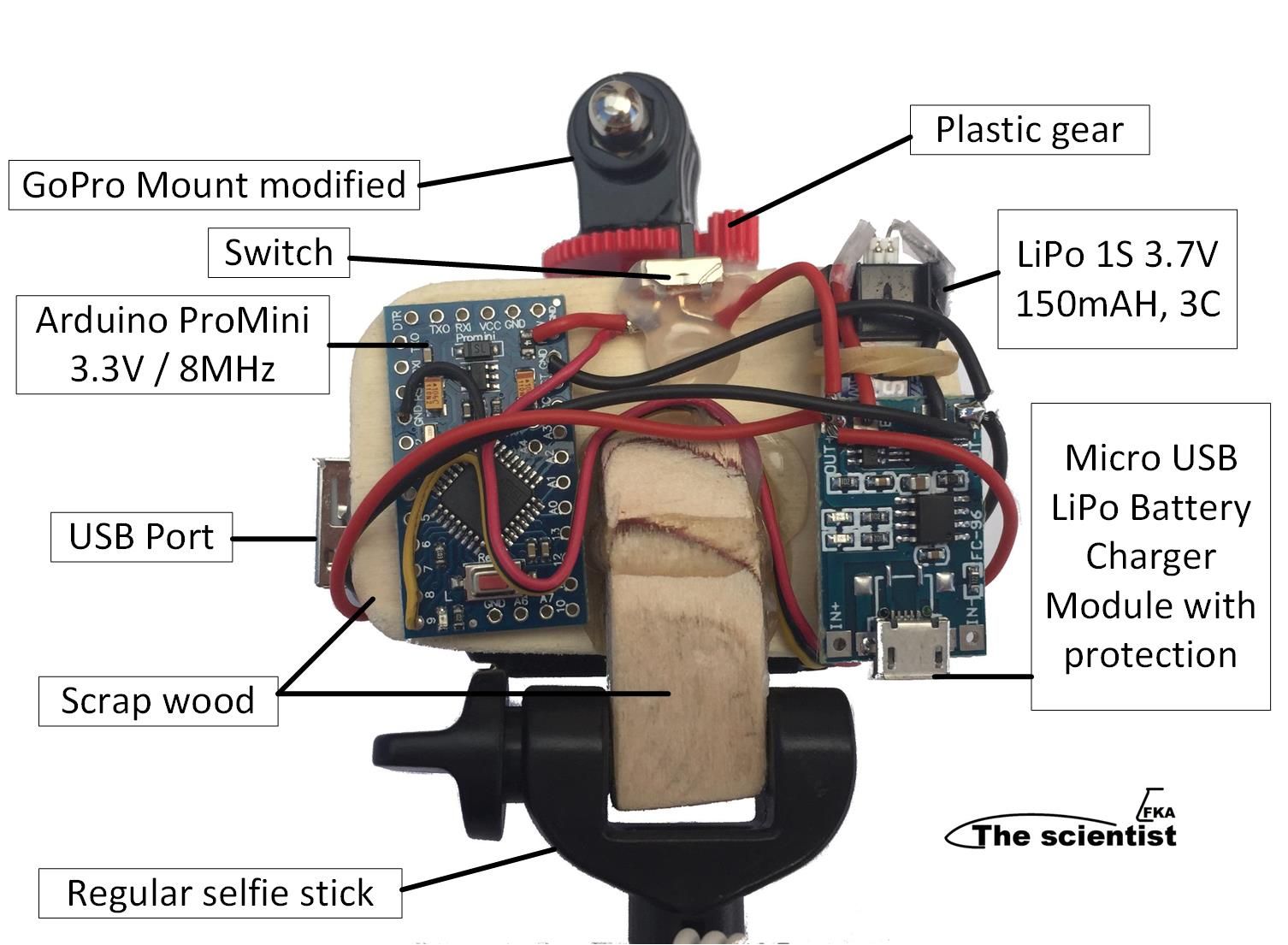 Rotating GoPro Selfie Stick : 6 Steps (with Pictures) - Instructables