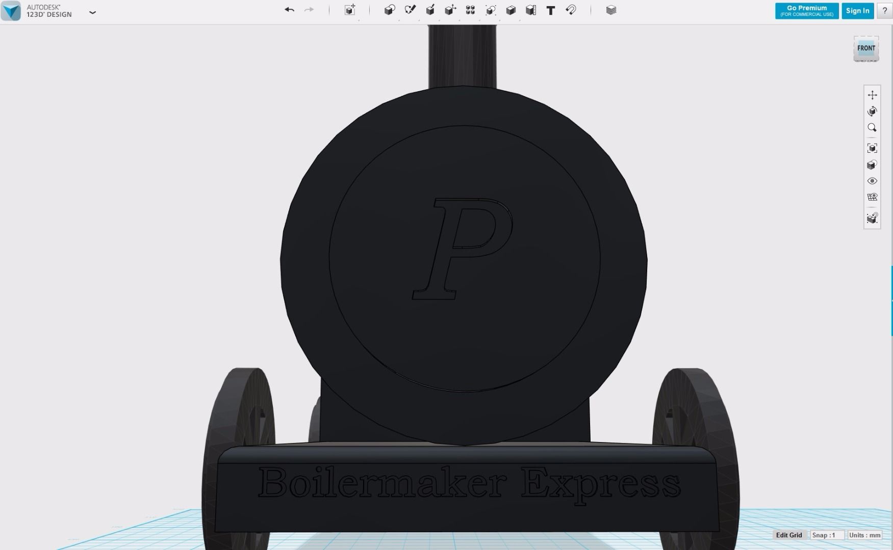 3D-Printed Purdue Boilermaker Express Commemorative Water Bottle : 10 ...