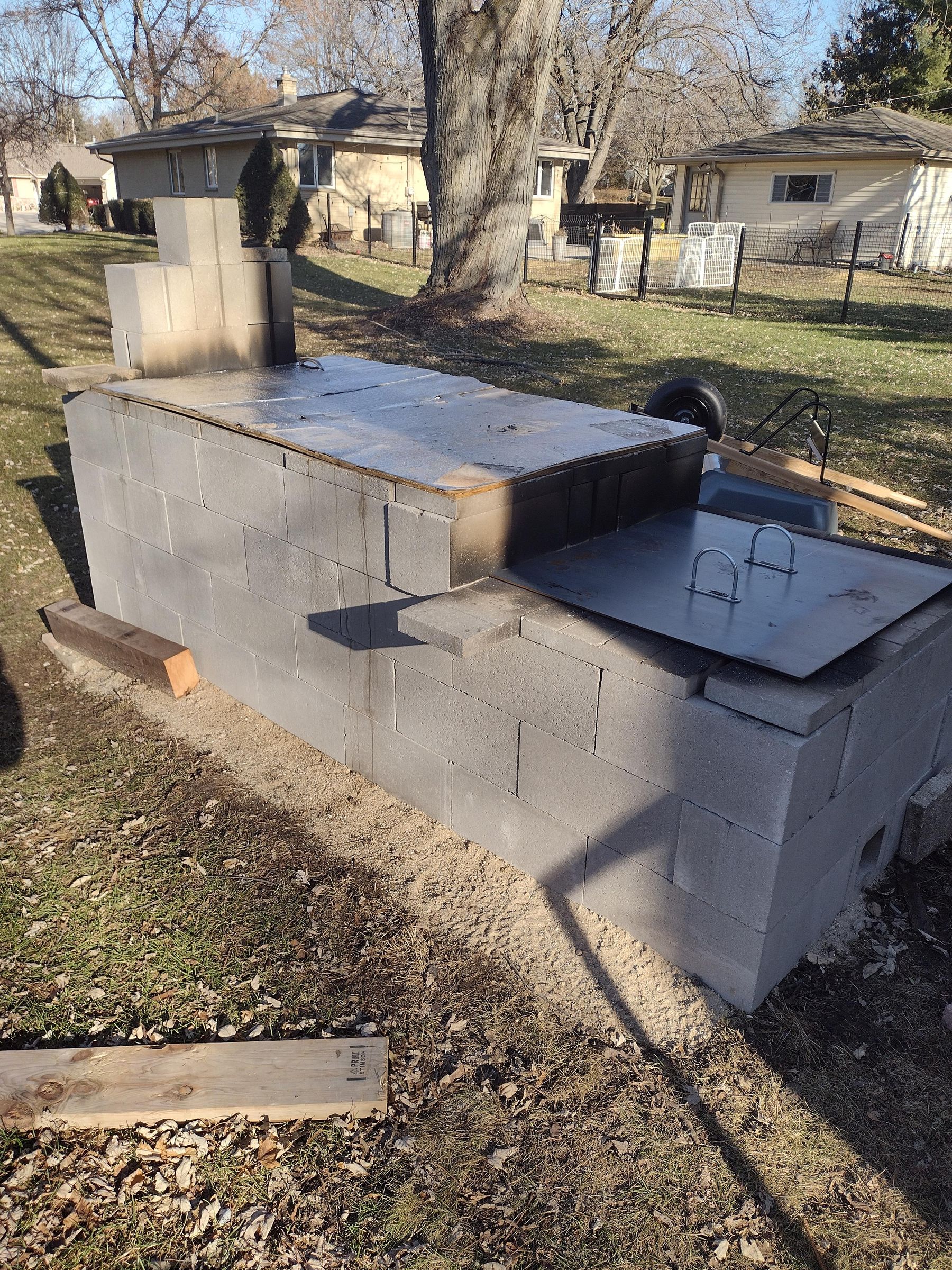 Cinder Block (CMU) Offset Smoker : 12 Steps (with Pictures) - Instructables