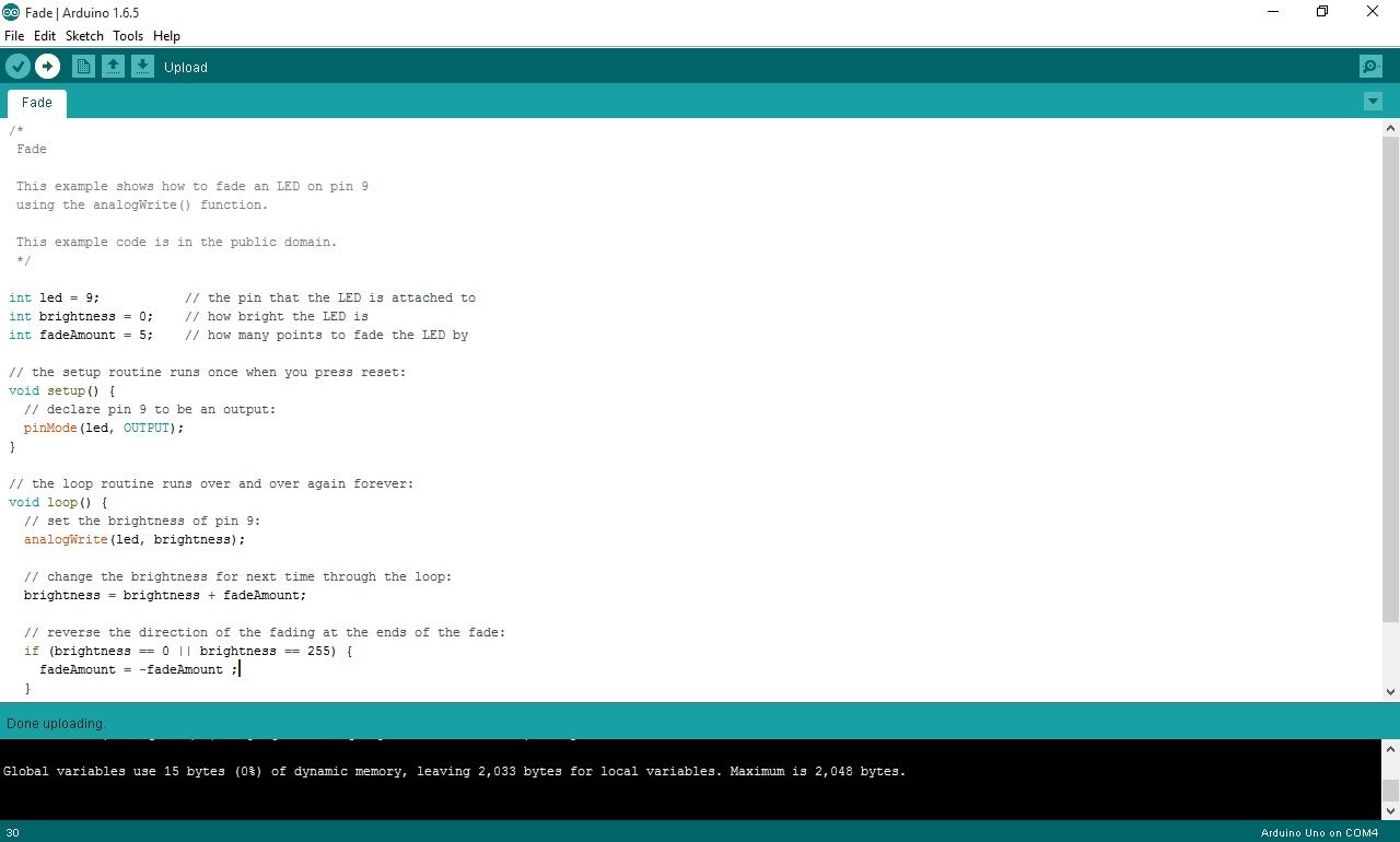 Easiest Method to Make an LED Fade With the Arduino Uno : 10 Steps ...