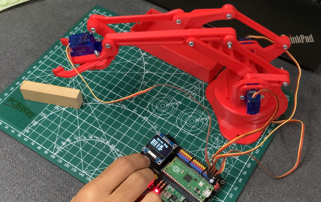 Raspberry Pi Pico Robotic Arm & Snake Game With +Proto Shield : 3 Steps ...