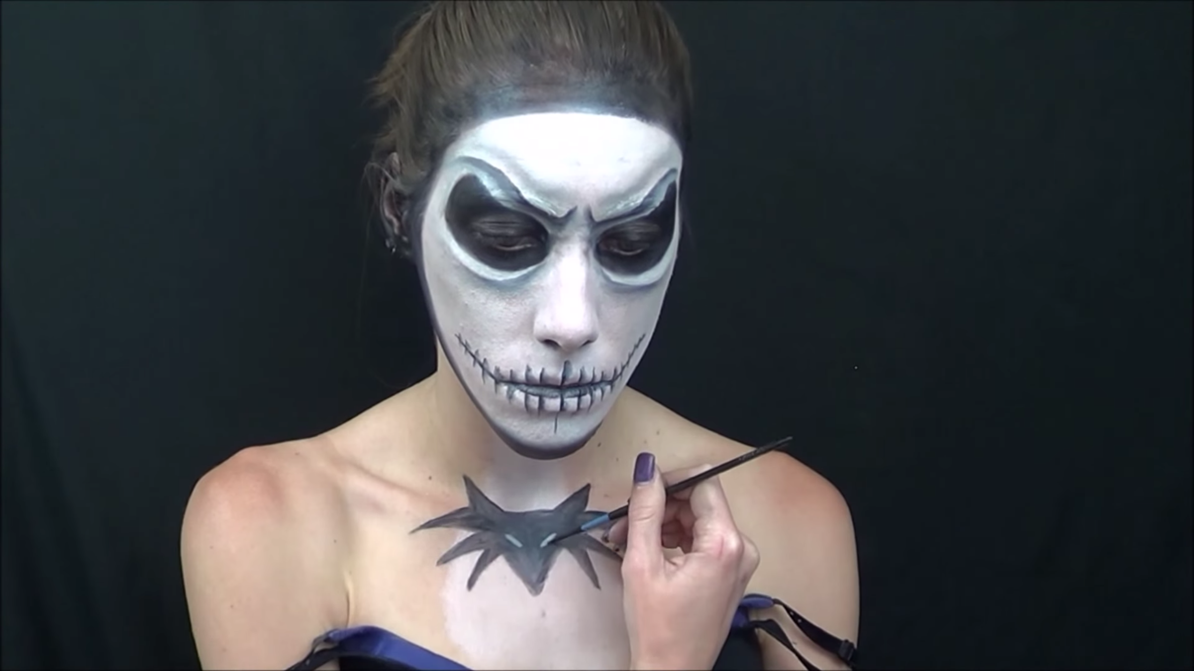 Jack Skellington Face Paint Tutorial
