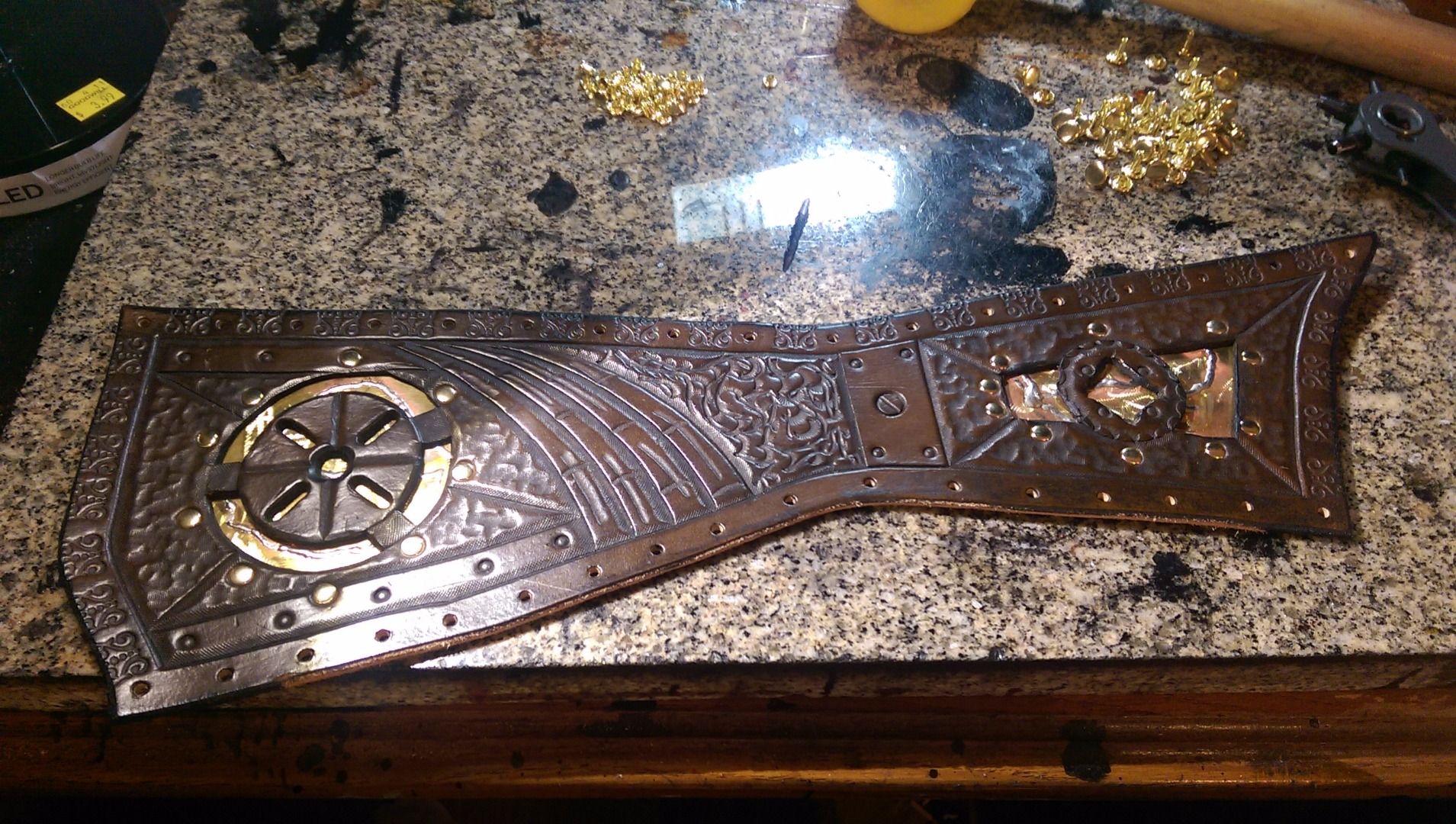 Handmade Steampunk Leather Corset With Brass Inlays and Custom Tooling ...