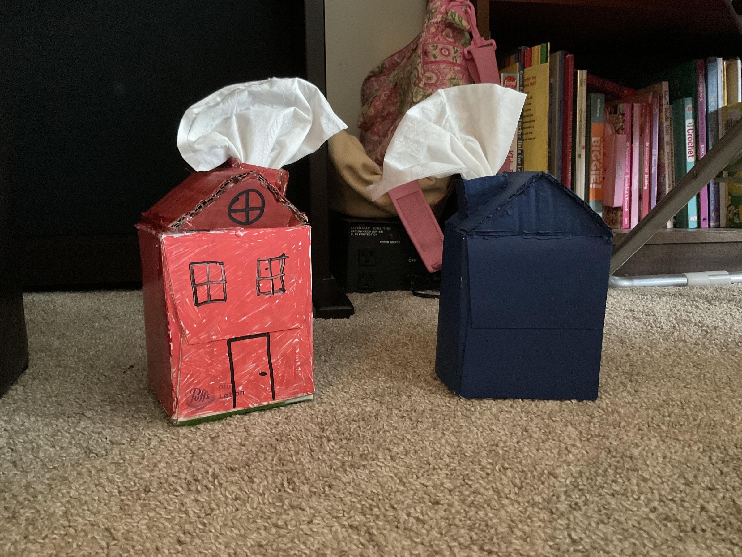 Simple Cardboard House Tissue Box!! (In Five Steps!) : 5 Steps ...