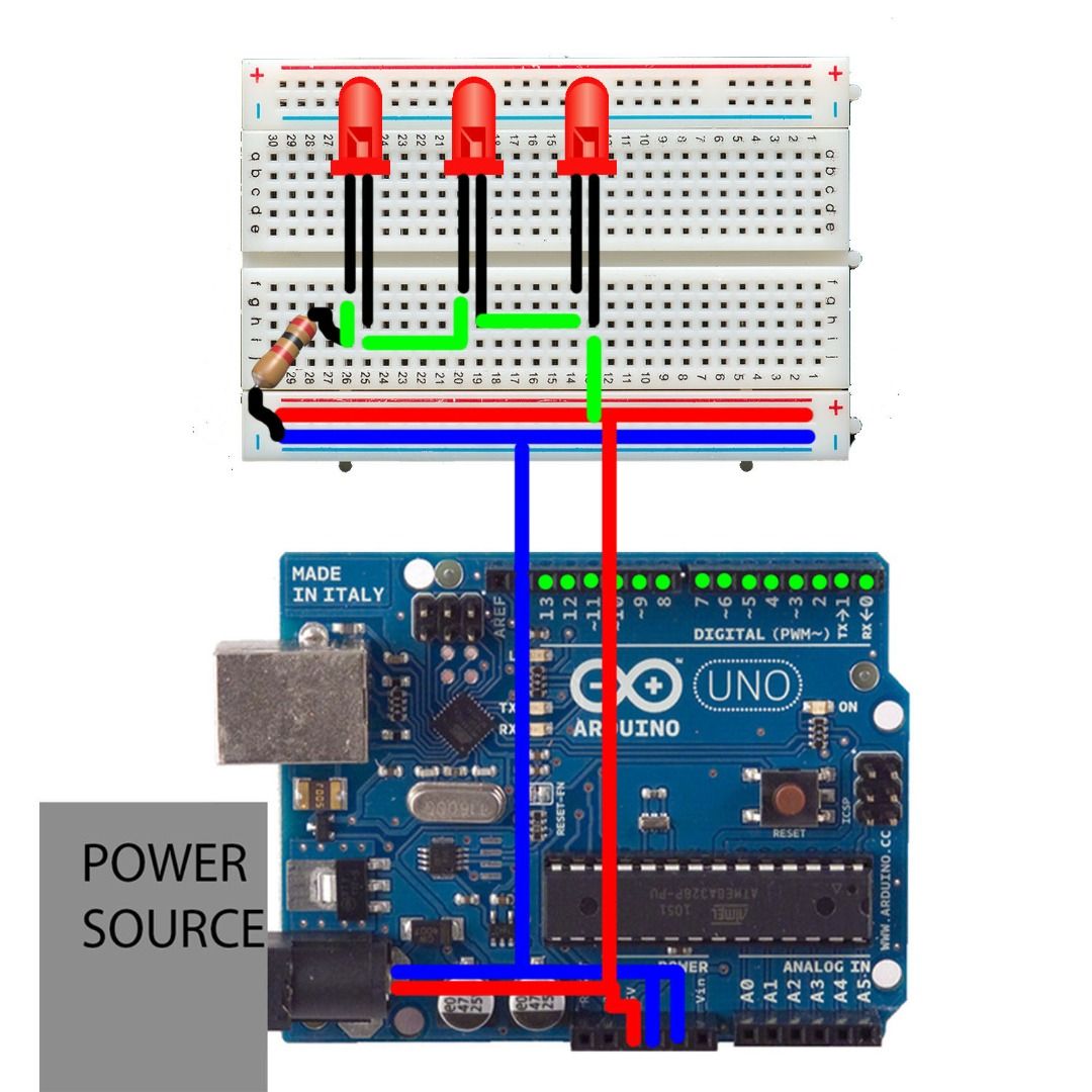 Lesson 2: Using Arduino As a Power Source for a Circuit : 6 Steps ...