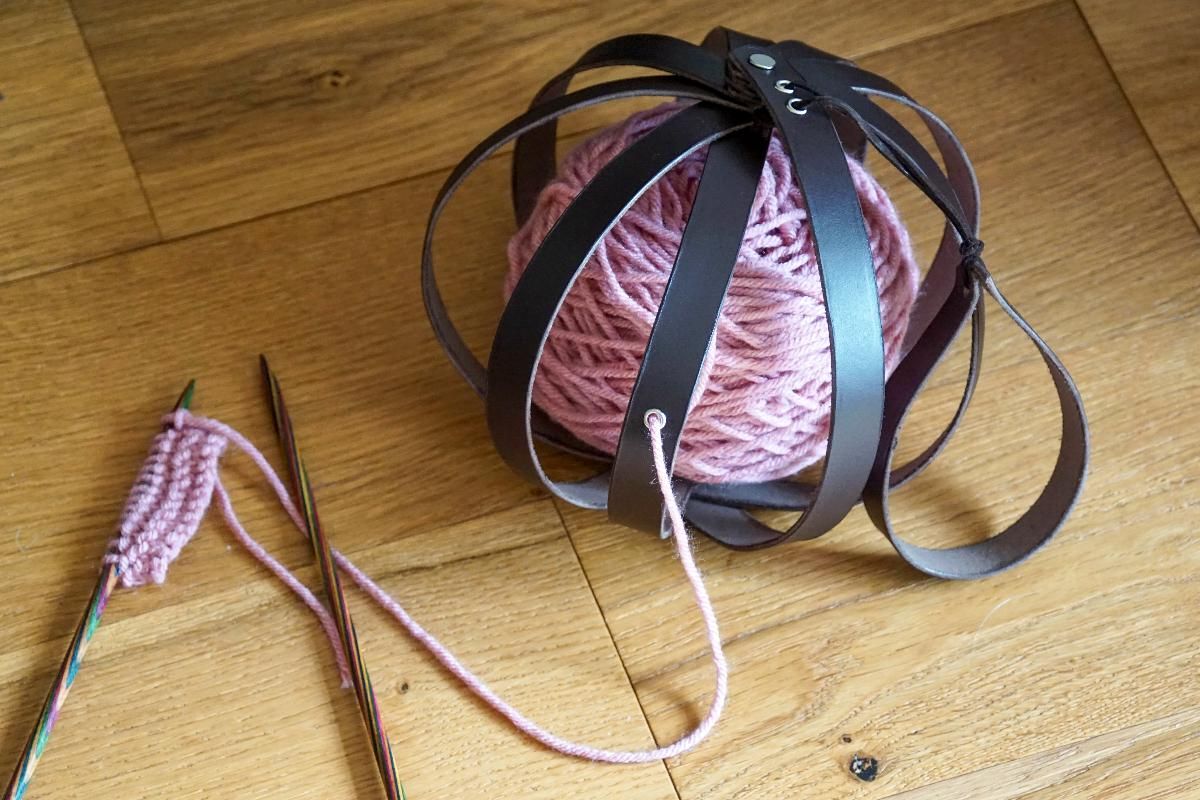 DIY Leather Yarn Holder | Portable Knitting Helper : 8 Steps (with ...