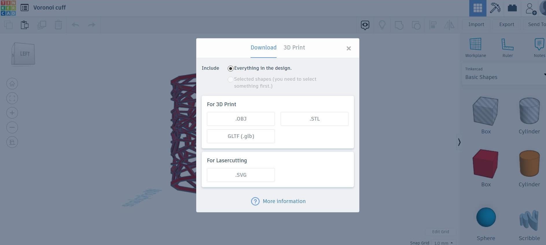 Voronoi Cuff in Tinkercad : 6 Steps (with Pictures) - Instructables