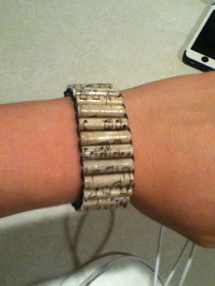 Vintage Sheet Music Paper Bead Bracelet : 7 Steps (with Pictures ...