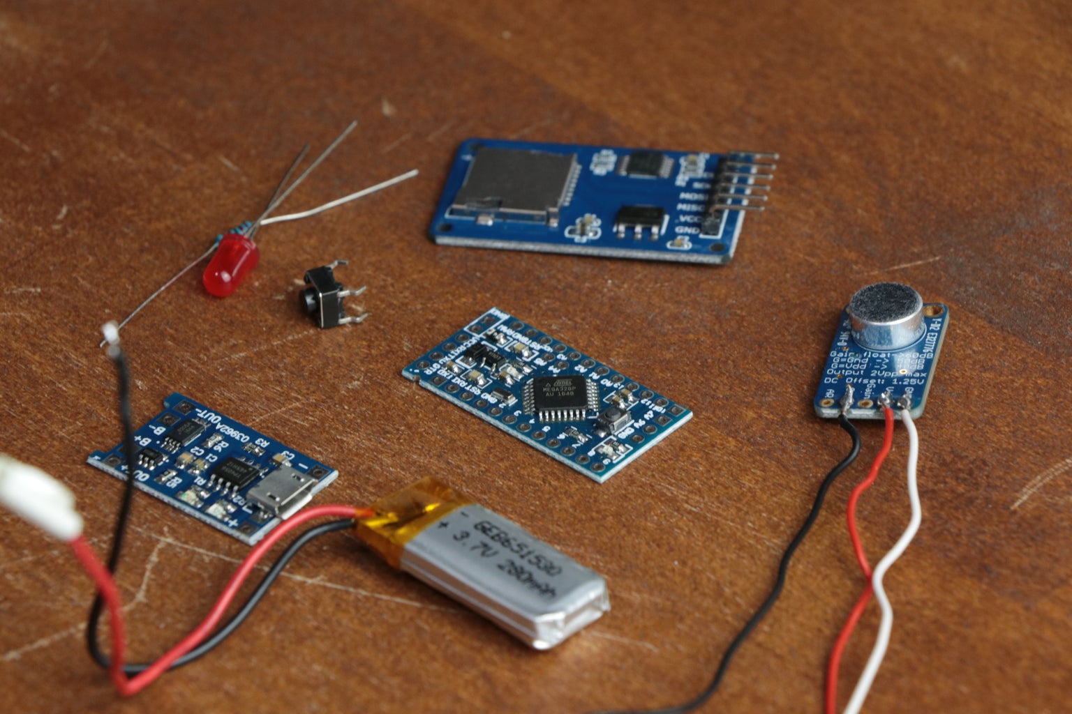 Make Your Own Spy Bug Arduino Voice Recorder 5 Steps With Pictures Instructables