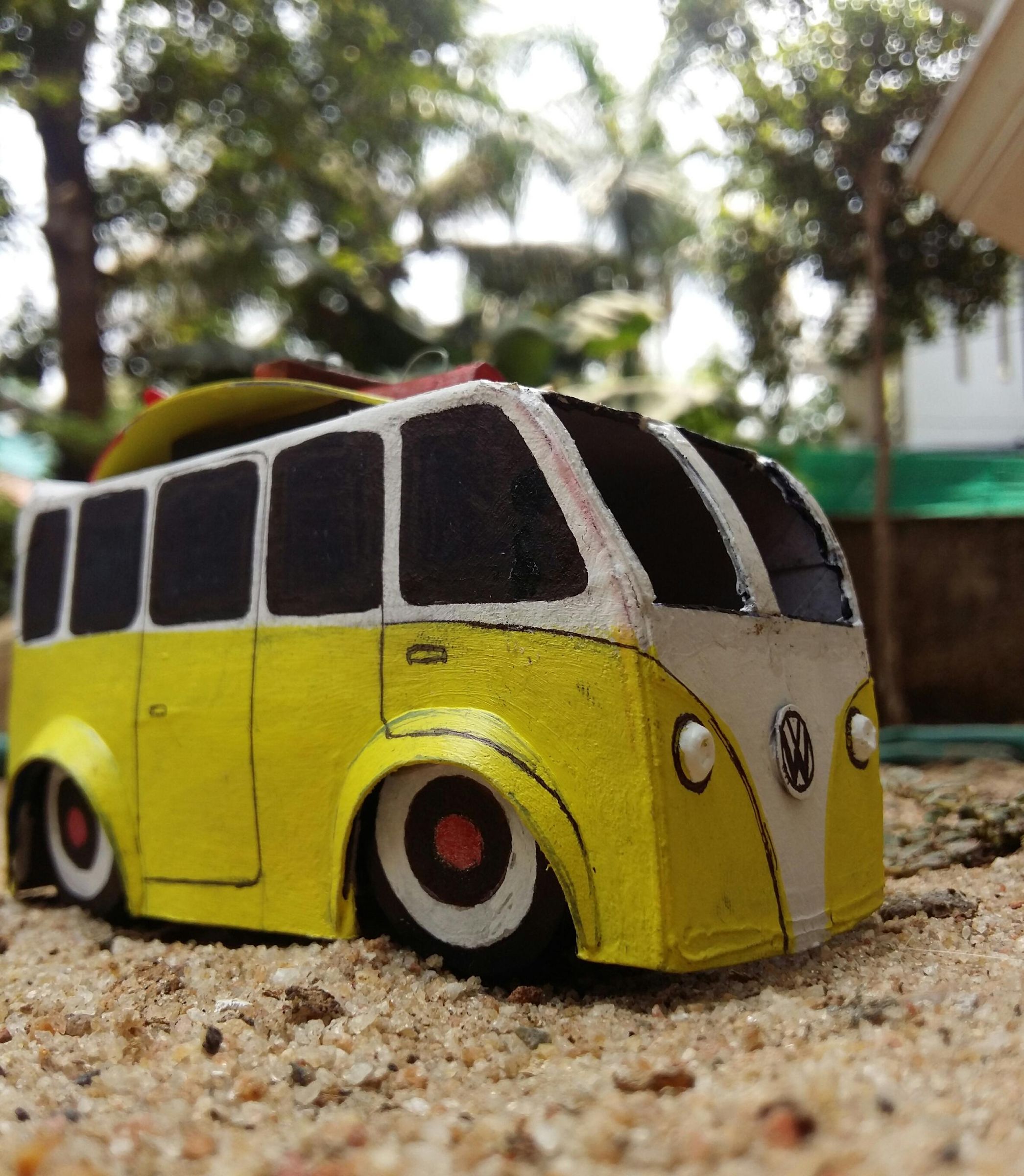 VW Mini Bus Model From Cardboard Box : 7 Steps (with Pictures ...