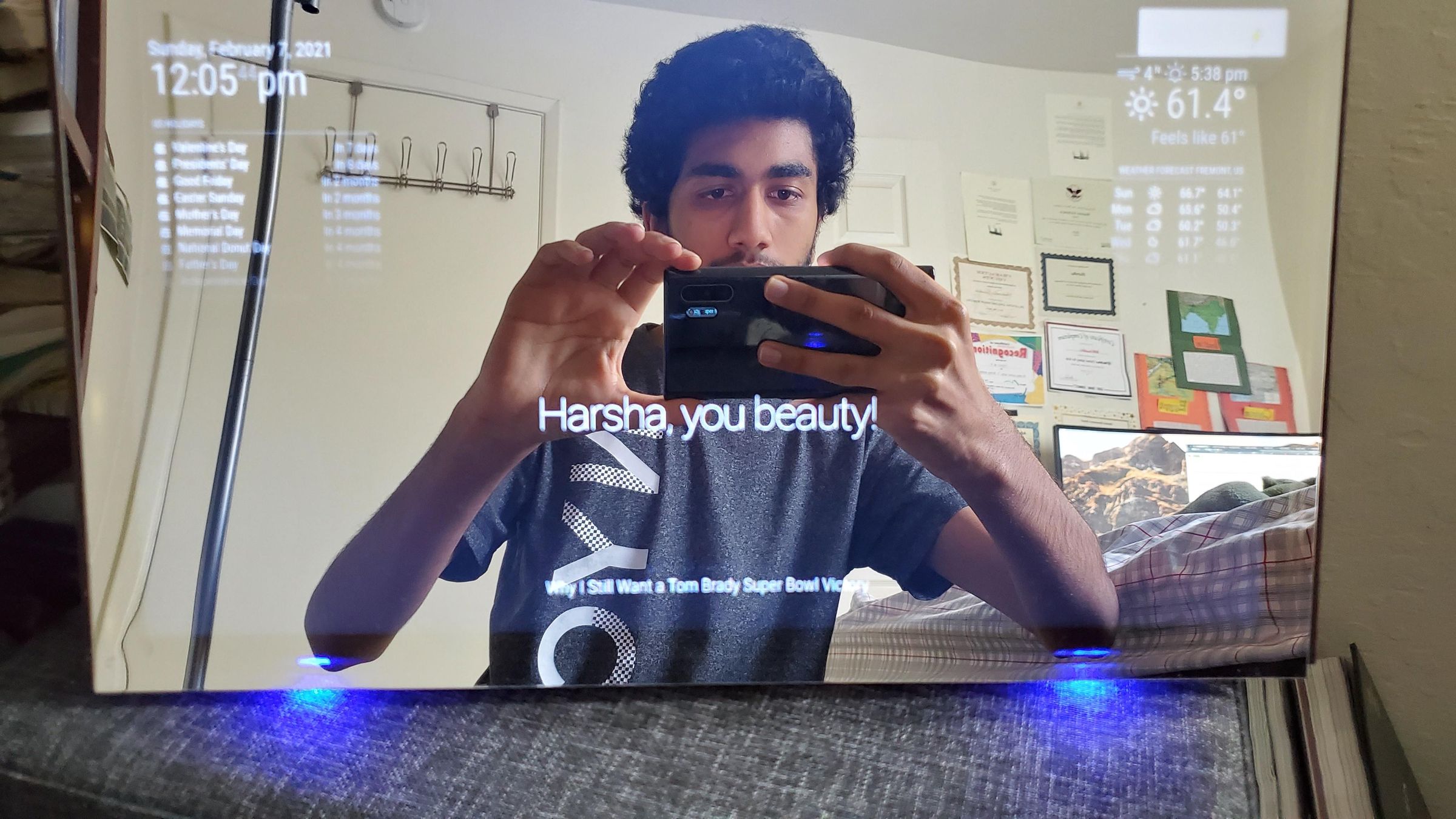 DIY Smart Mirror W/ Google Assistant & Wireless Charging - 2021 : 9 ...