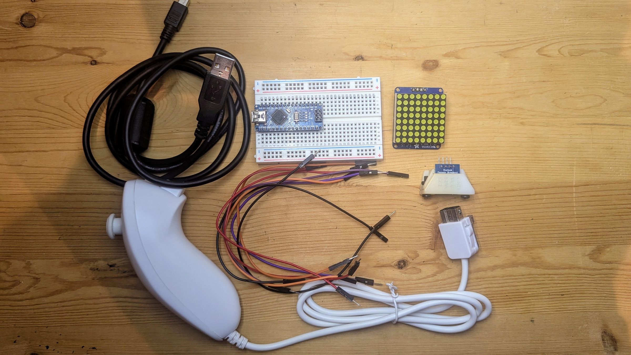 Arduino Nunchuk 8x8 LED Matrix Maze Game : 10 Steps (with Pictures ...