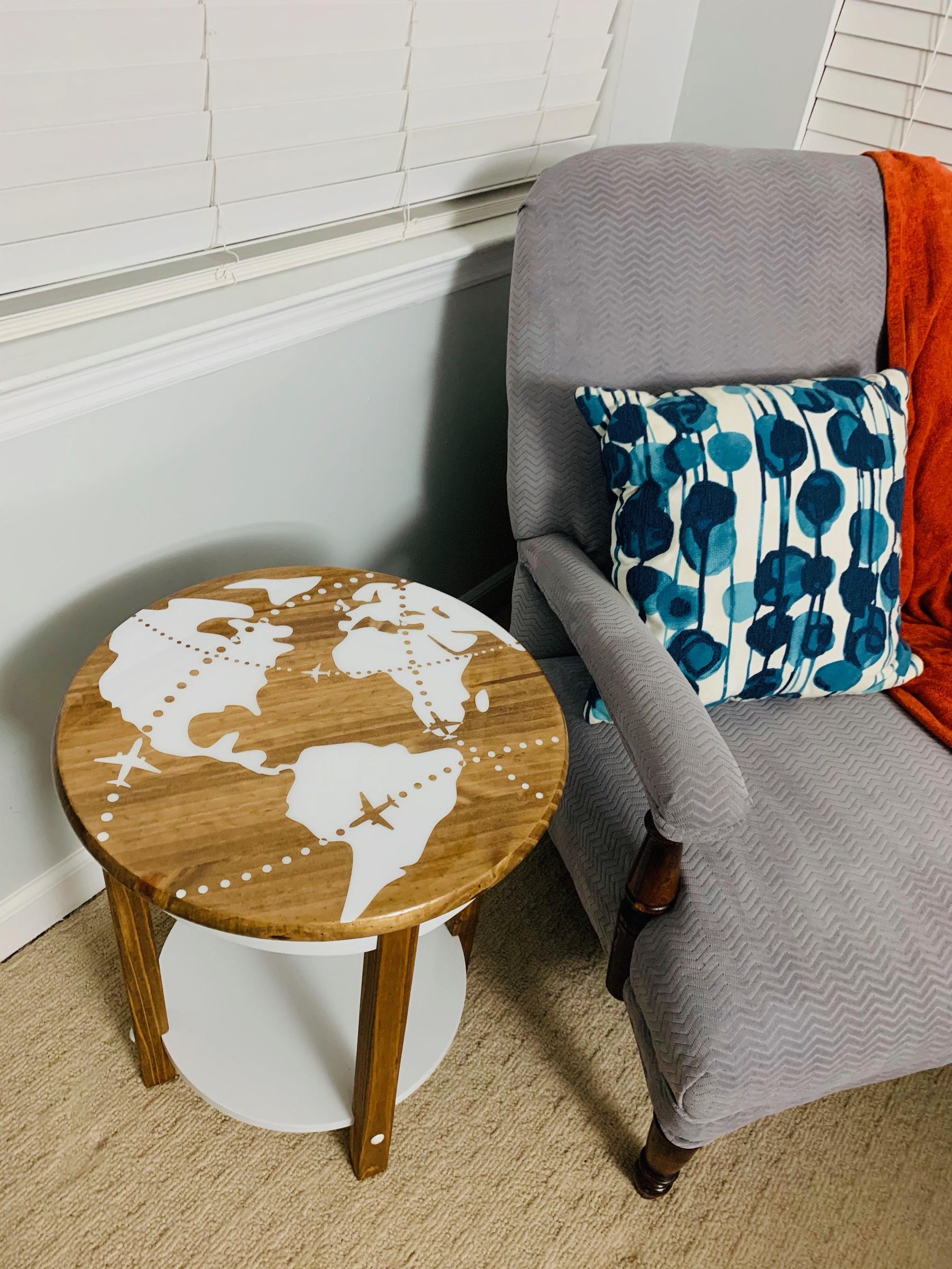 World Map End Table | Made With a Cricut! : 7 Steps (with Pictures ...