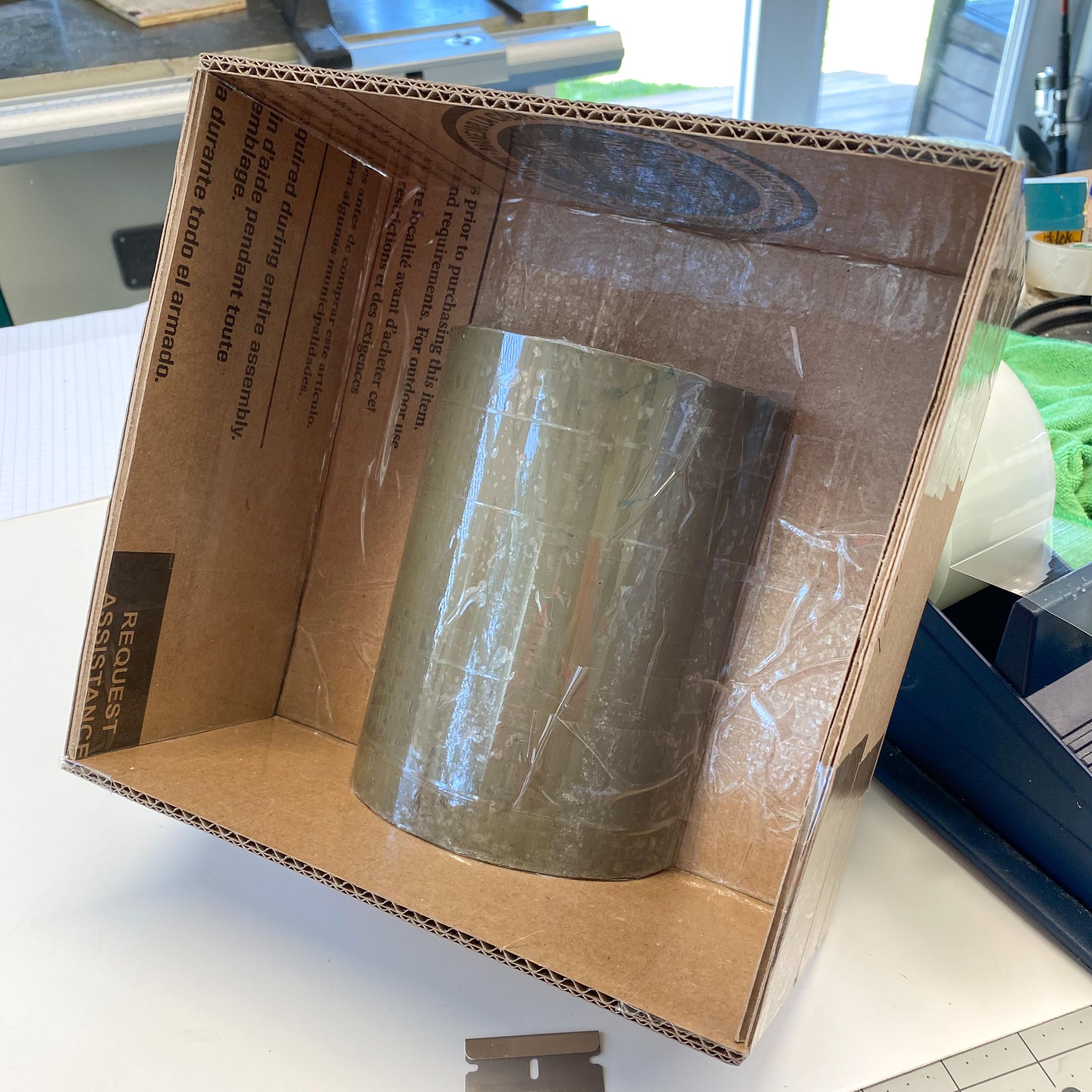 Cement Shadow Box Made Using PVC Pipe and Cardboard : 6 Steps (with ...