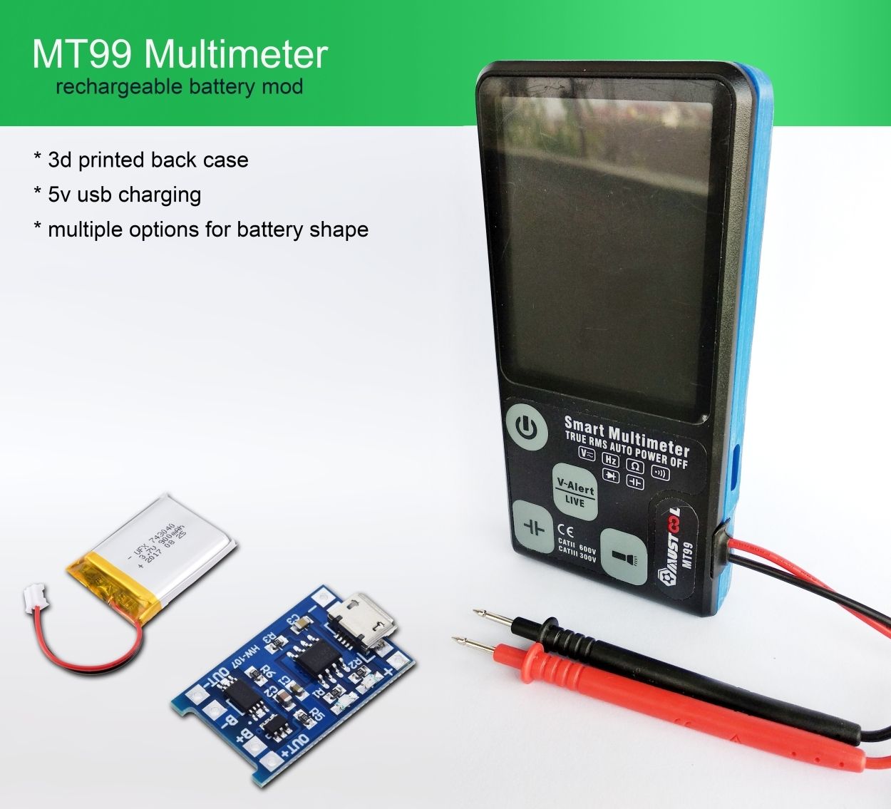MT99 Multimeter Battery Mod : 5 Steps (with Pictures) - Instructables