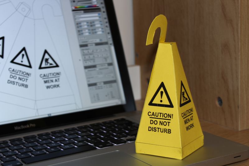 Caution Cone (Door Hanger/Table Top Sign) (with Pictures) - Instructables