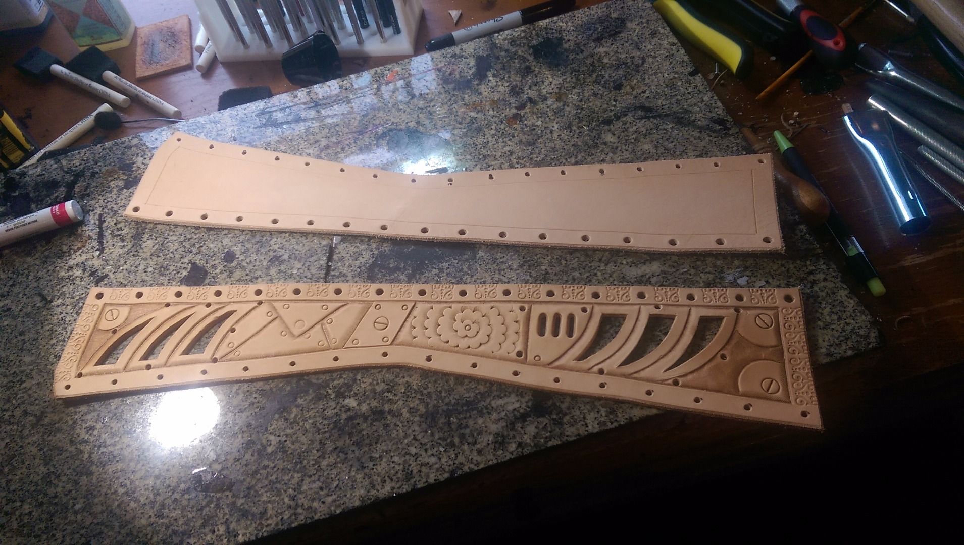 Handmade Steampunk Leather Corset With Brass Inlays and Custom Tooling ...