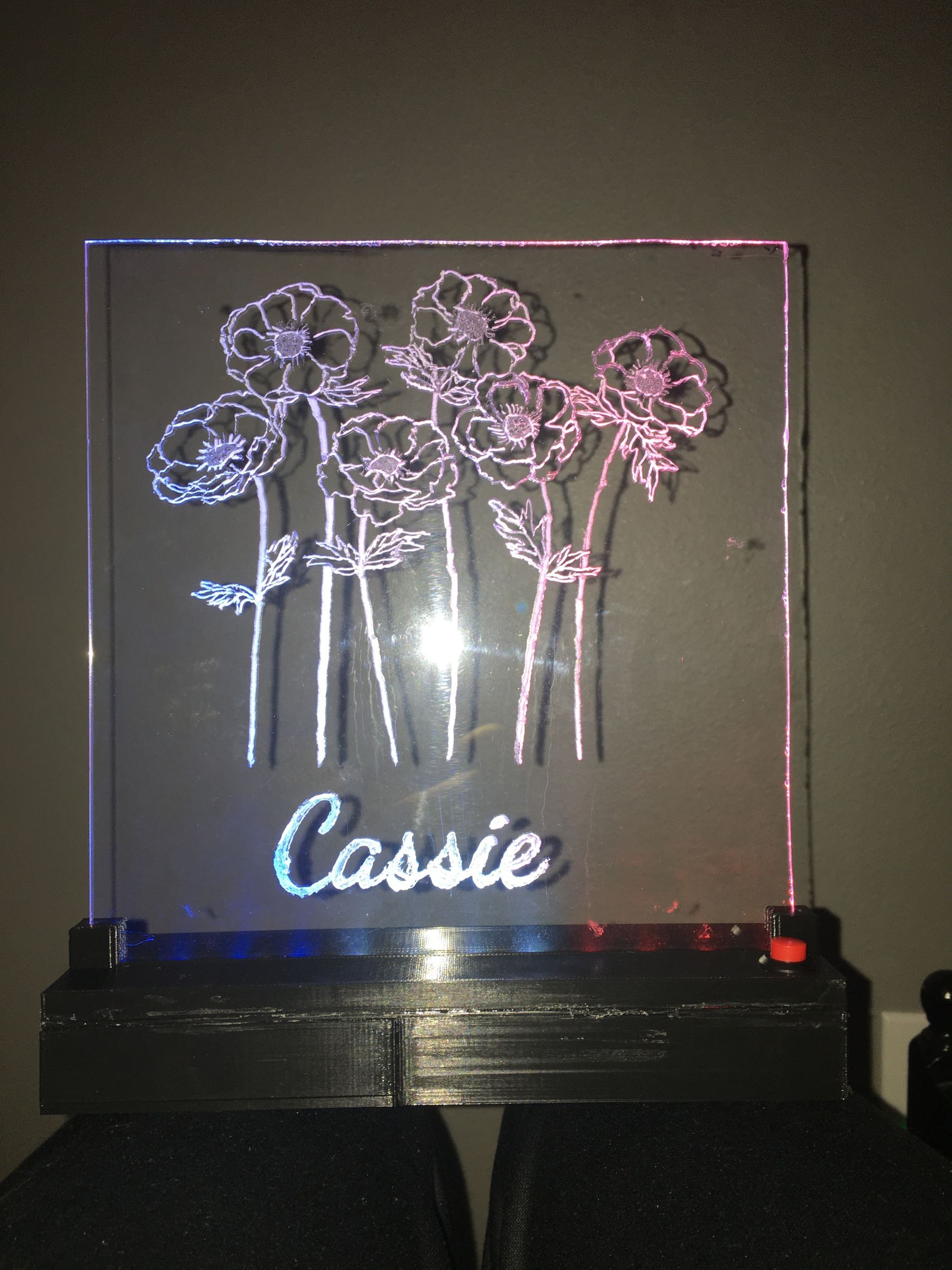 3D Printed LED Plexiglass Sign (Color Changing) : 5 Steps - Instructables