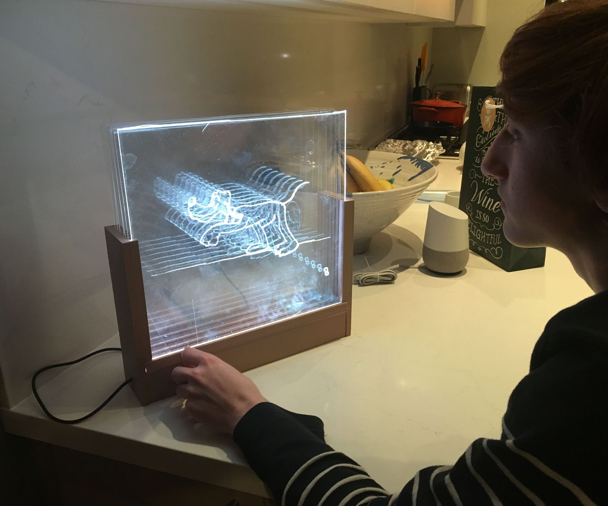 Engraved Plexiglass Animation Box With Arduino and 8 X 32 LED Neopixel Display : 5 Steps ...