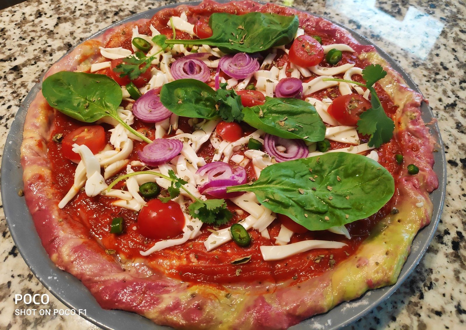 Tricolor Pizza With Spinach Beet Carrot Crust : 7 Steps (with Pictures ...