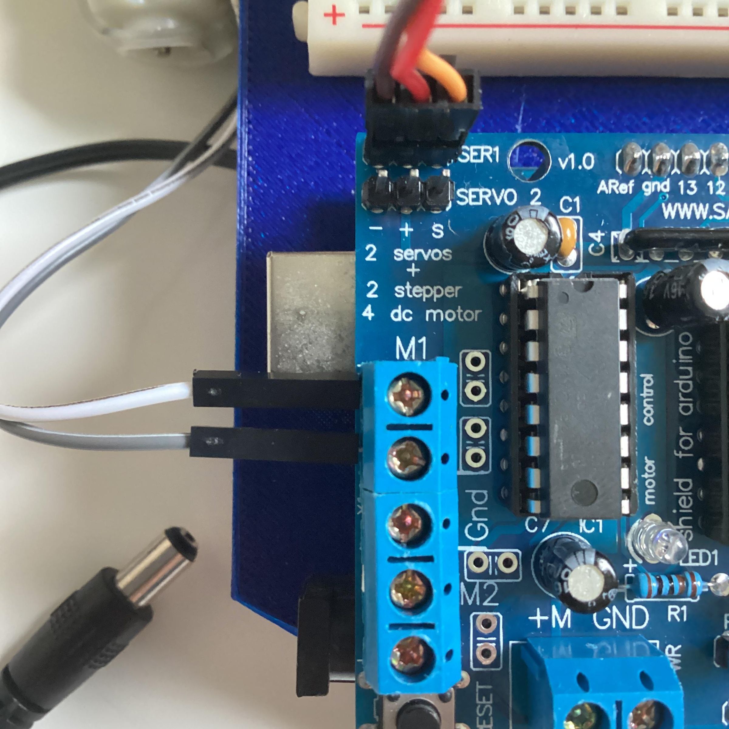 Arduino Ground Rover With Adafruit Motor Shield V1 and Servo Sonar ...