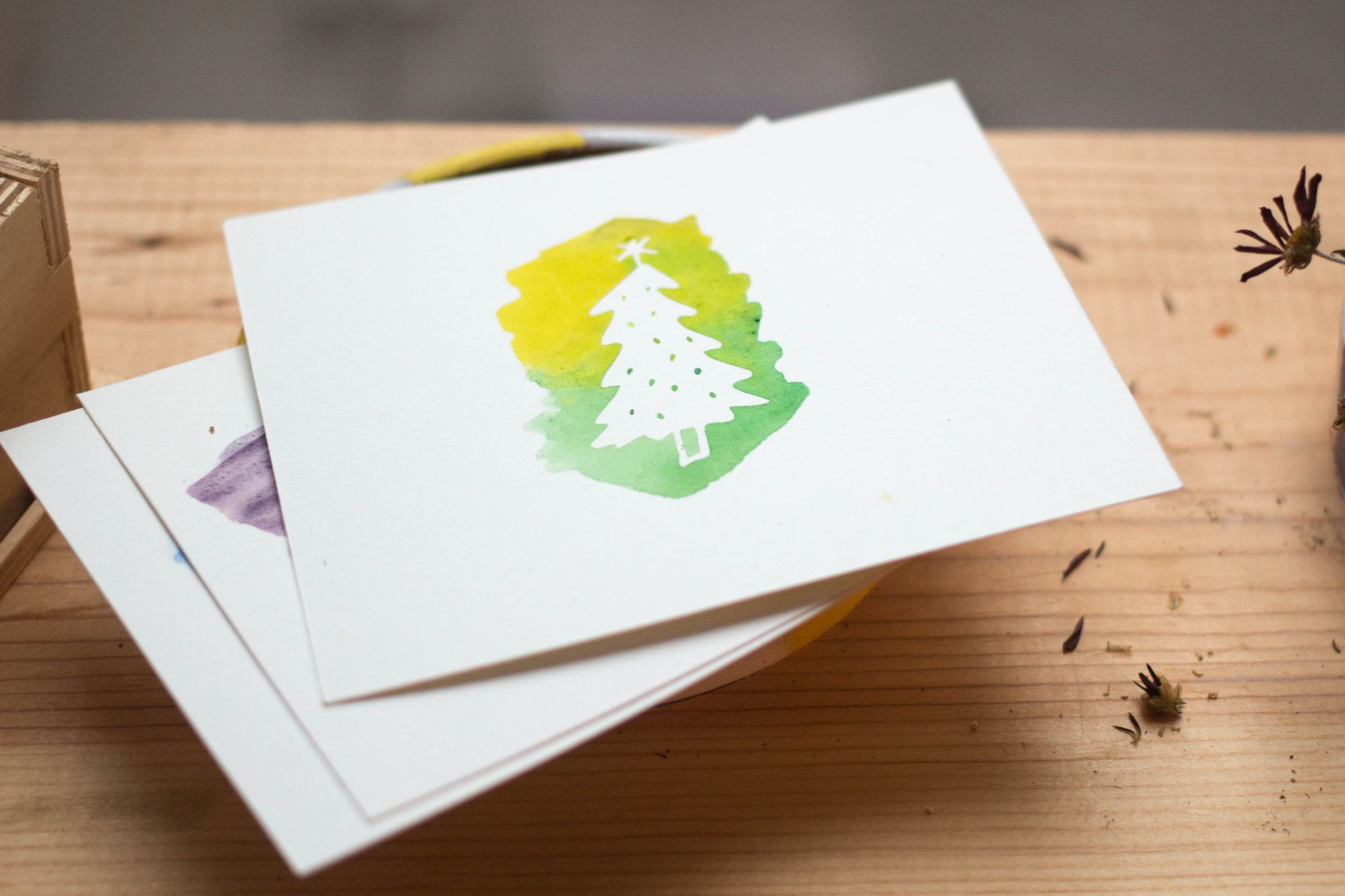 Watercolor Holiday Cards : 4 Steps (with Pictures) - Instructables