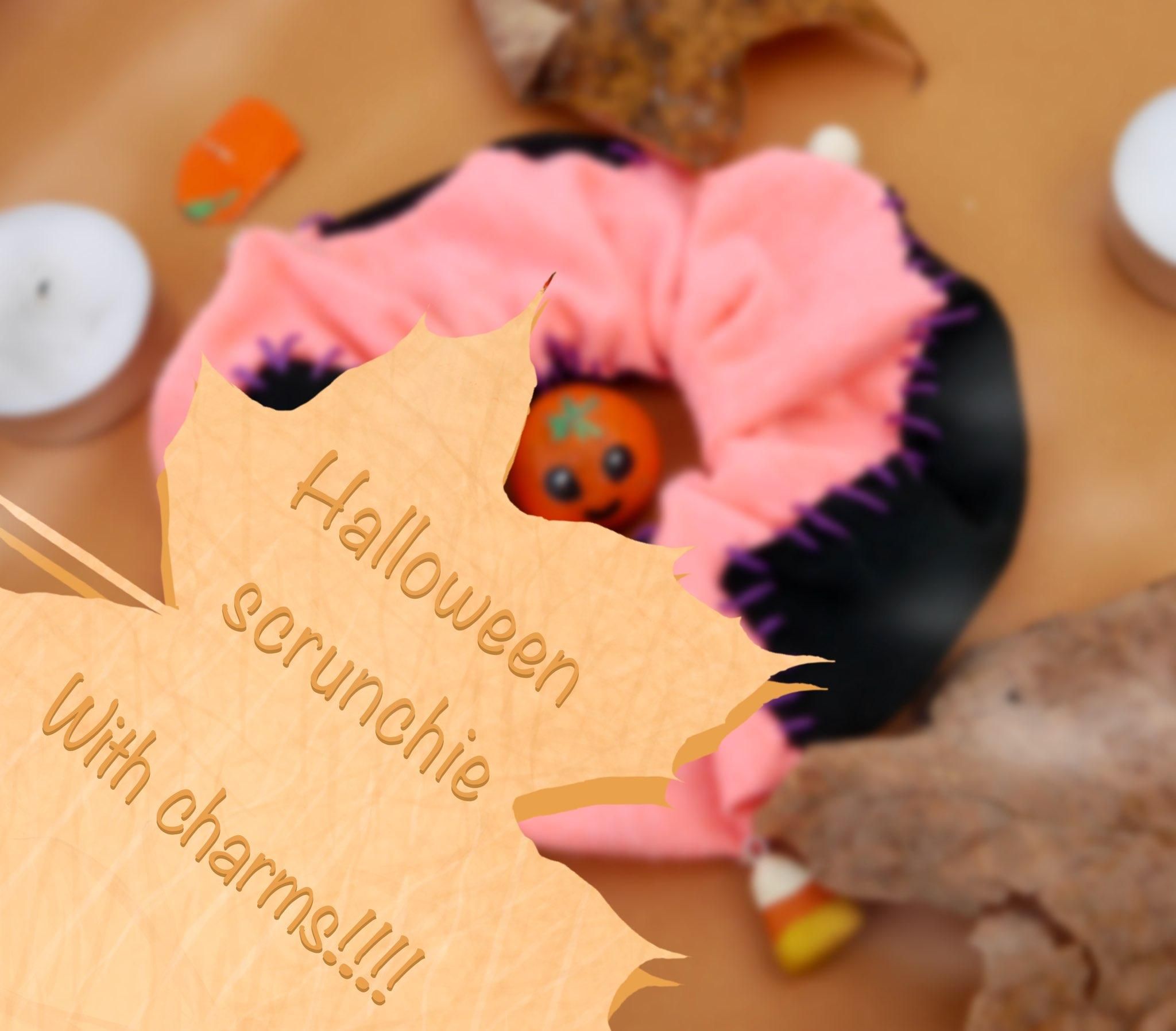 🍂🎃Halloween Scrunchie With Charms🎃🍂 : 5 Steps (with Pictures ...