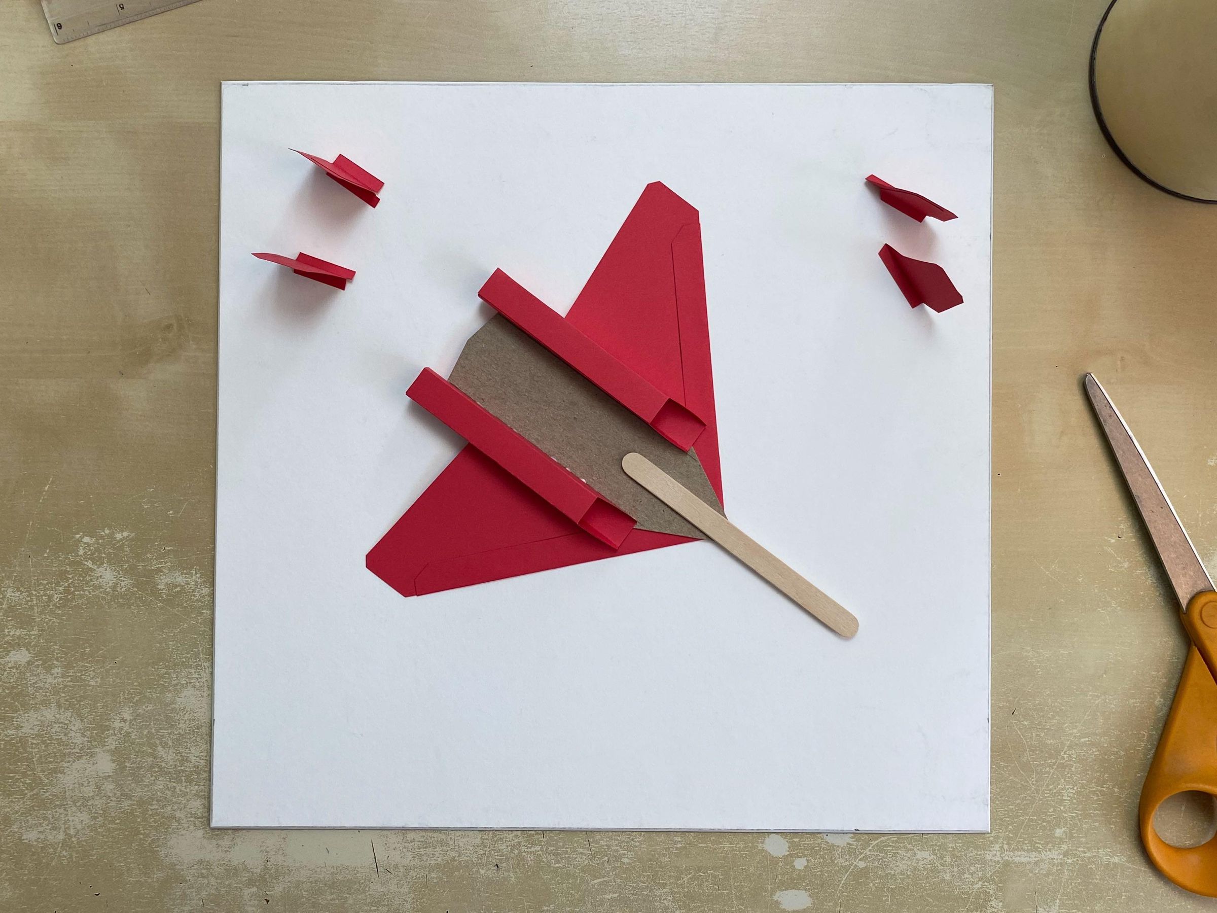 Interceptor Jet Card Stock Airplane : 7 Steps (with Pictures ...