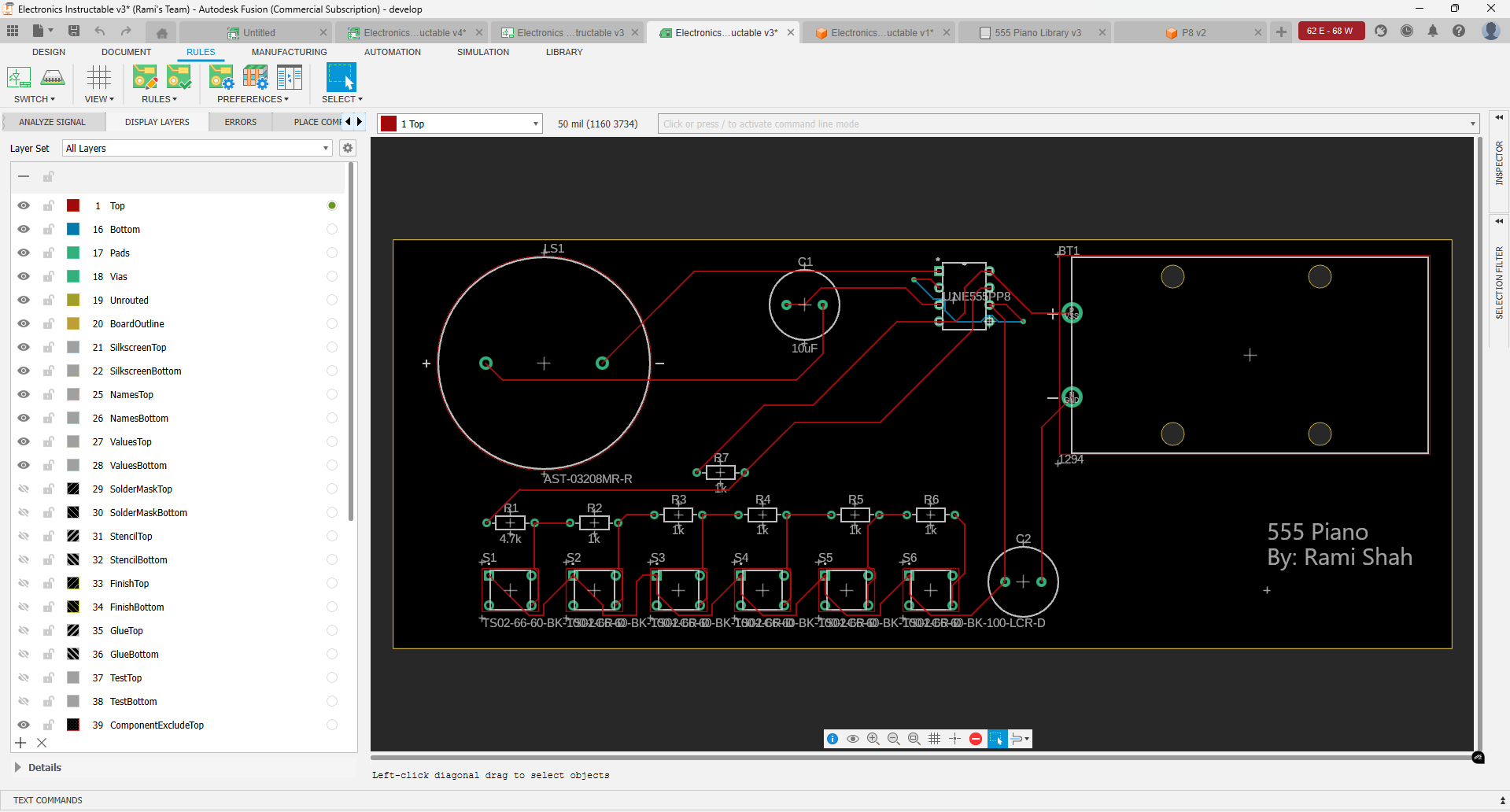 Create a 555 Timer Piano in Fusion Electronics : 6 Steps (with Pictures ...