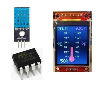 TFT DHT11 Thermometer ATtiny85 - Instructables