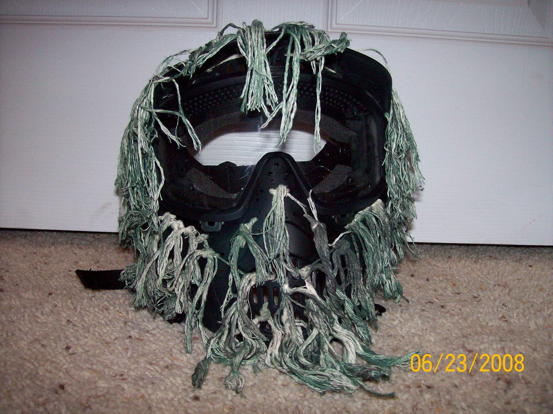 "Ghillied Up" Make Your Own Ghillie Paintball Mask : 5 Steps ...