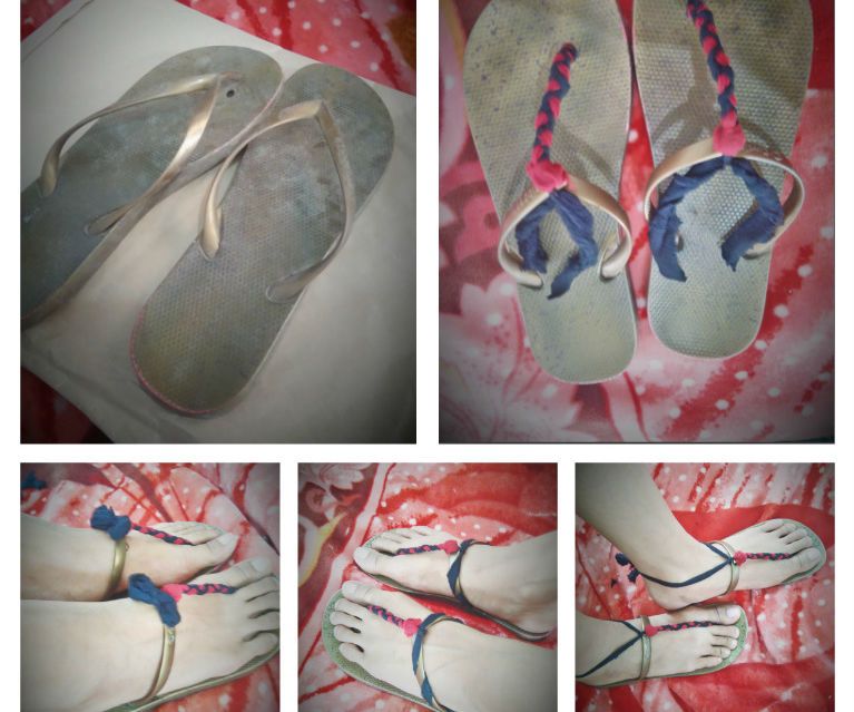Recycled Old Flip Flop With 3 Uses Style Without Sewing!!! : 12 Steps ...