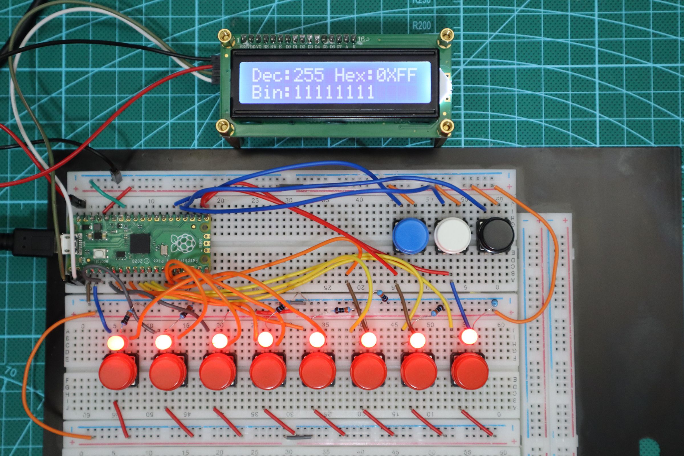 Binary to Hexadecimal and Denary Converter on Raspberry Pi Pico : 5 Steps (with Pictures ...