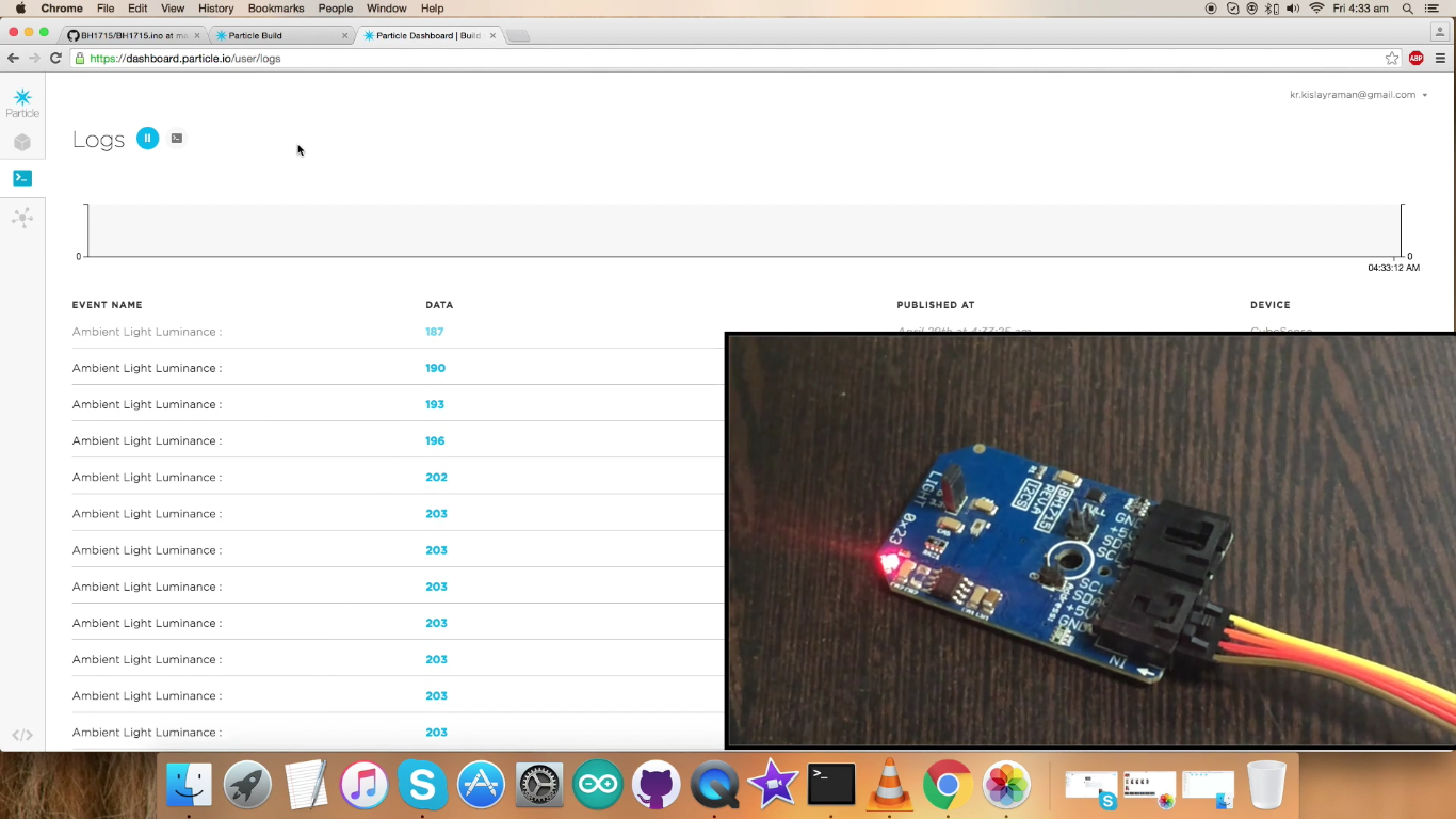 Light Intensity Computation Using BH1715 and Particle Photon : 5 Steps ...