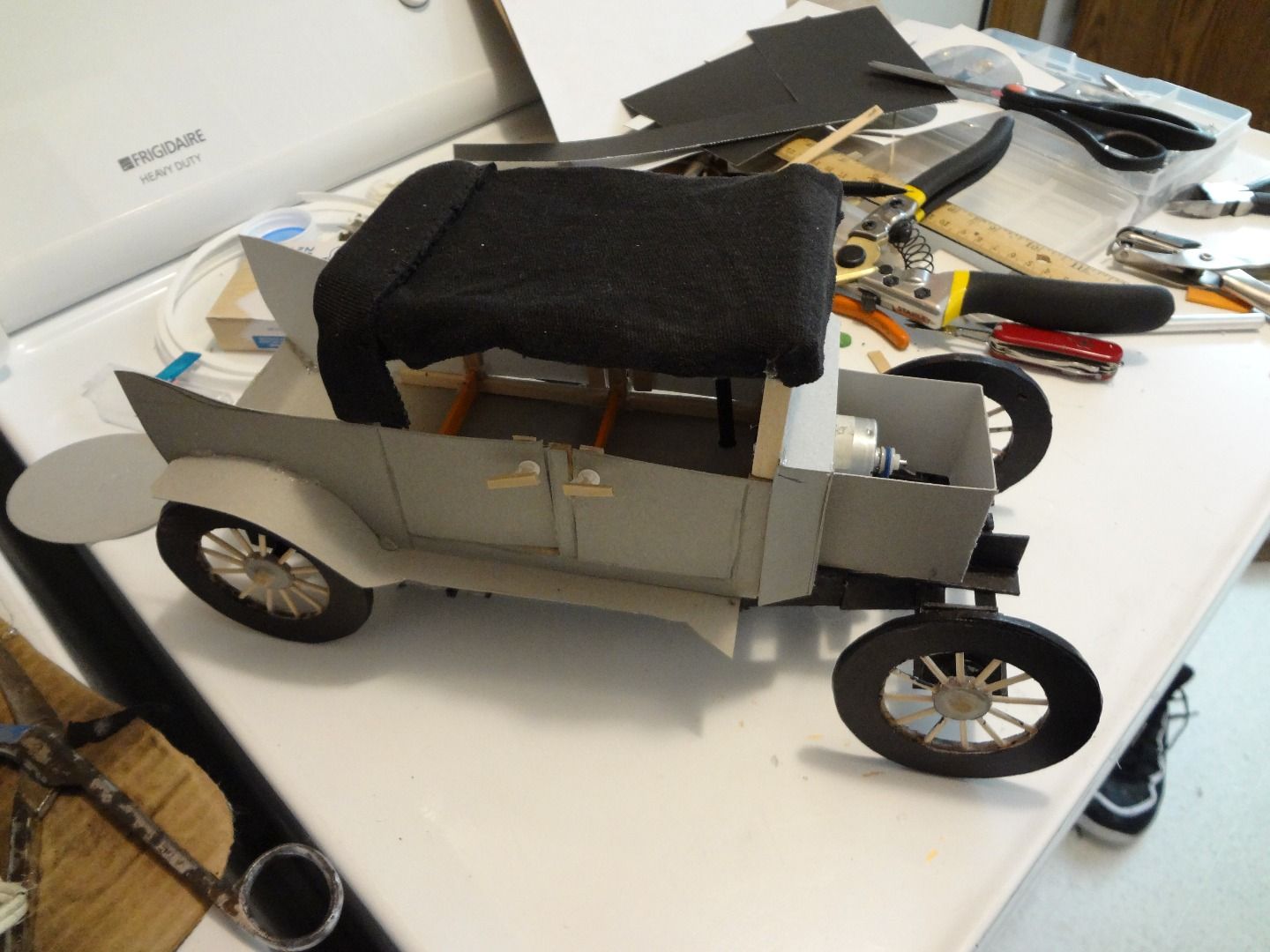 Classic Convertible Cardboard Electric Car. : 16 Steps (with Pictures ...