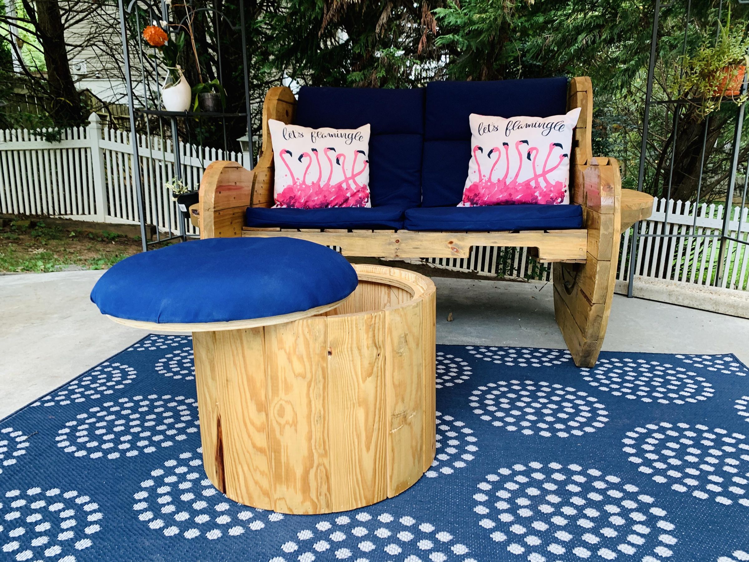 Upcycled Cable Spool Ottoman With Storage : 6 Steps (with Pictures ...