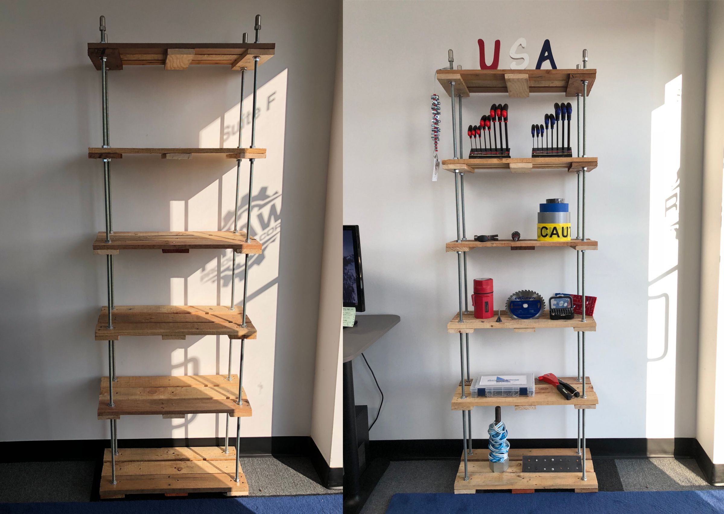 Threaded Pipe Shelving