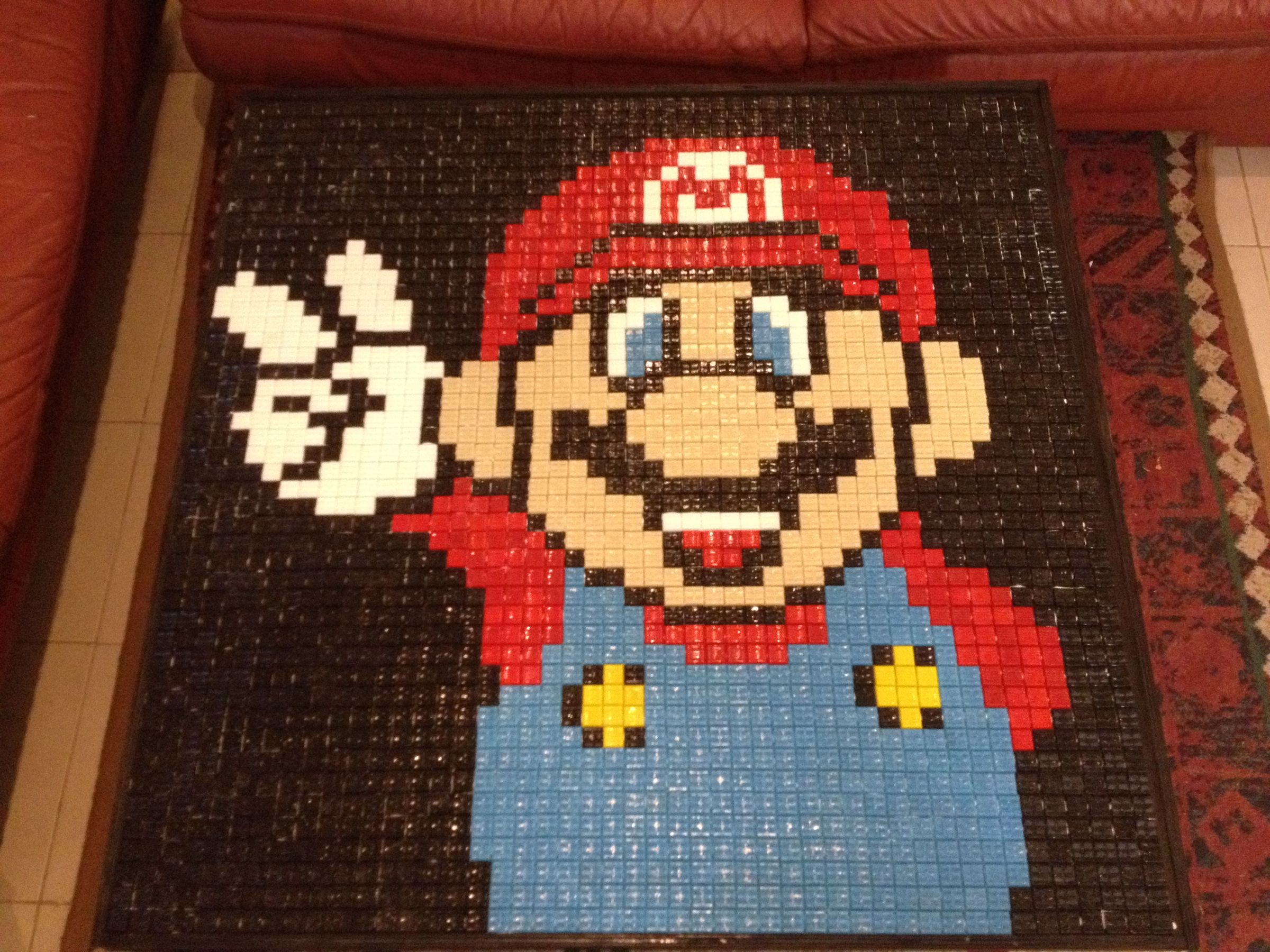 Super Mario Mosaic Table /Table Cover : 6 Steps (with Pictures ...