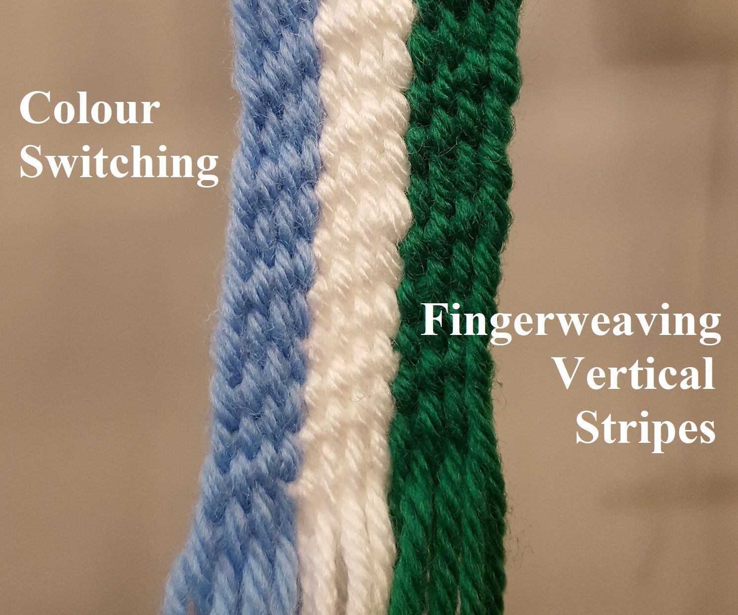 Colour Switching: Fingerweaving Vertical Stripes : 13 Steps (with ...