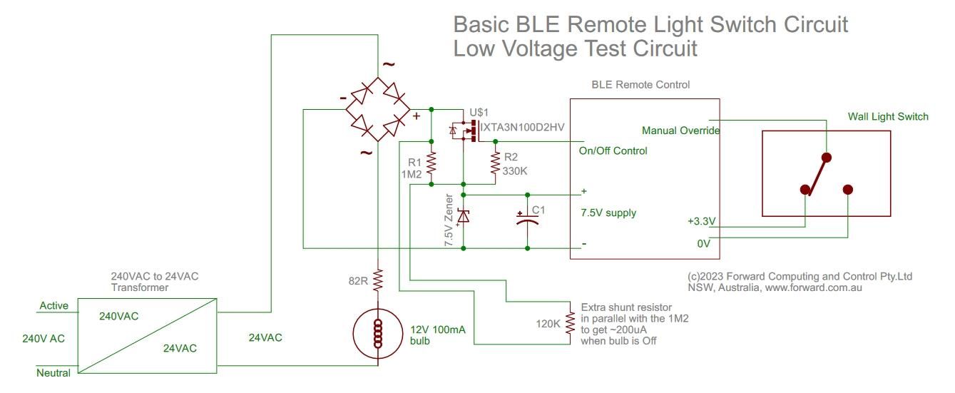 BLE LED Light Switch, 2023 -- Retrofit With Manual Override -- No Extra Wiring Required : 7 ...