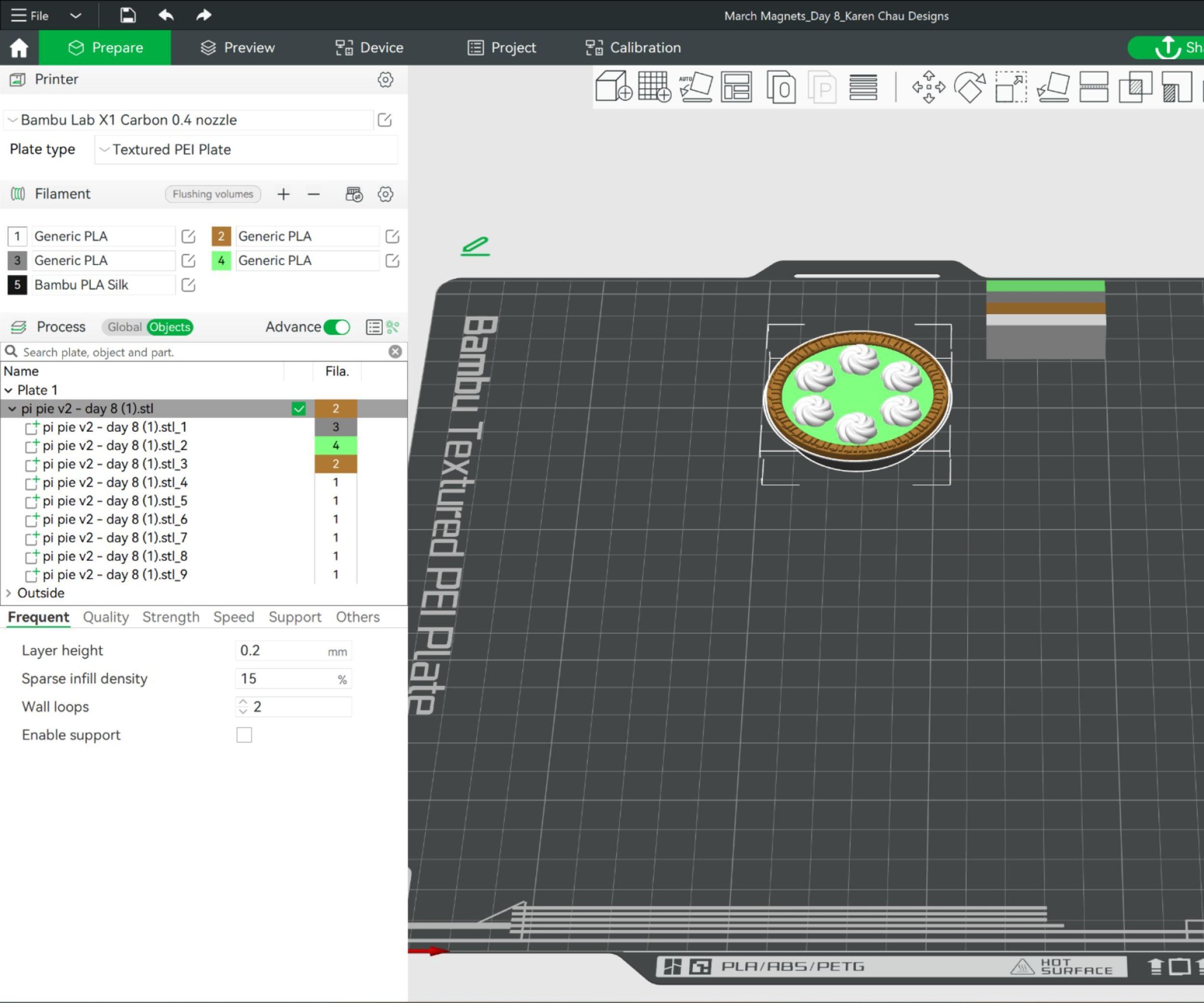 3D Printed Pi-themed Pie Magnets | Celebrate Pi Day! : 5 Steps (with ...