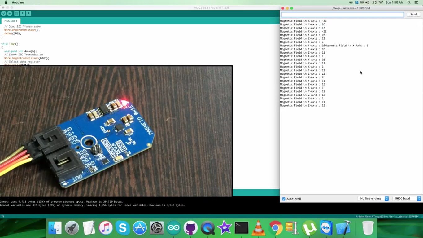 Magnetic Field Measurement Using HMC5883 and Arduino Nano : 4 Steps ...