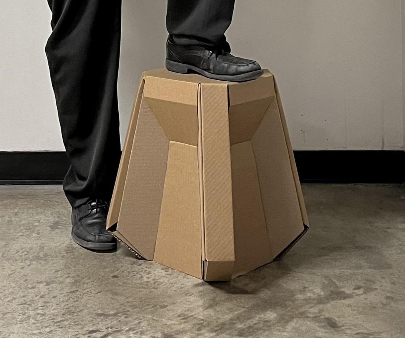 No Tape Cardboard Stool - 18 In. 180+ Lbs - No Glue, No Tape, No Fasteners! : 4 Steps (with ...